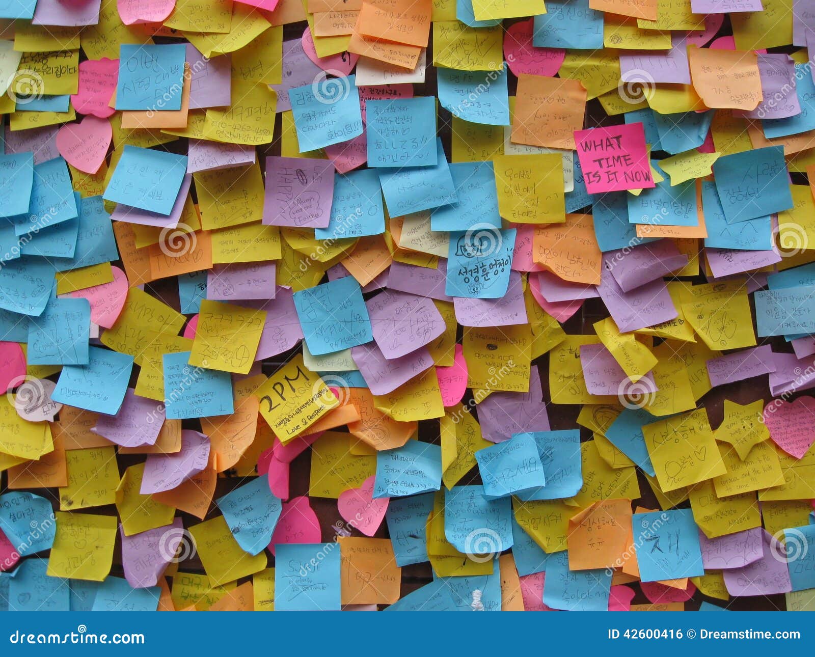 Post it Note Wishes Thoughts and Prayers. Editorial Photo - Image of ...