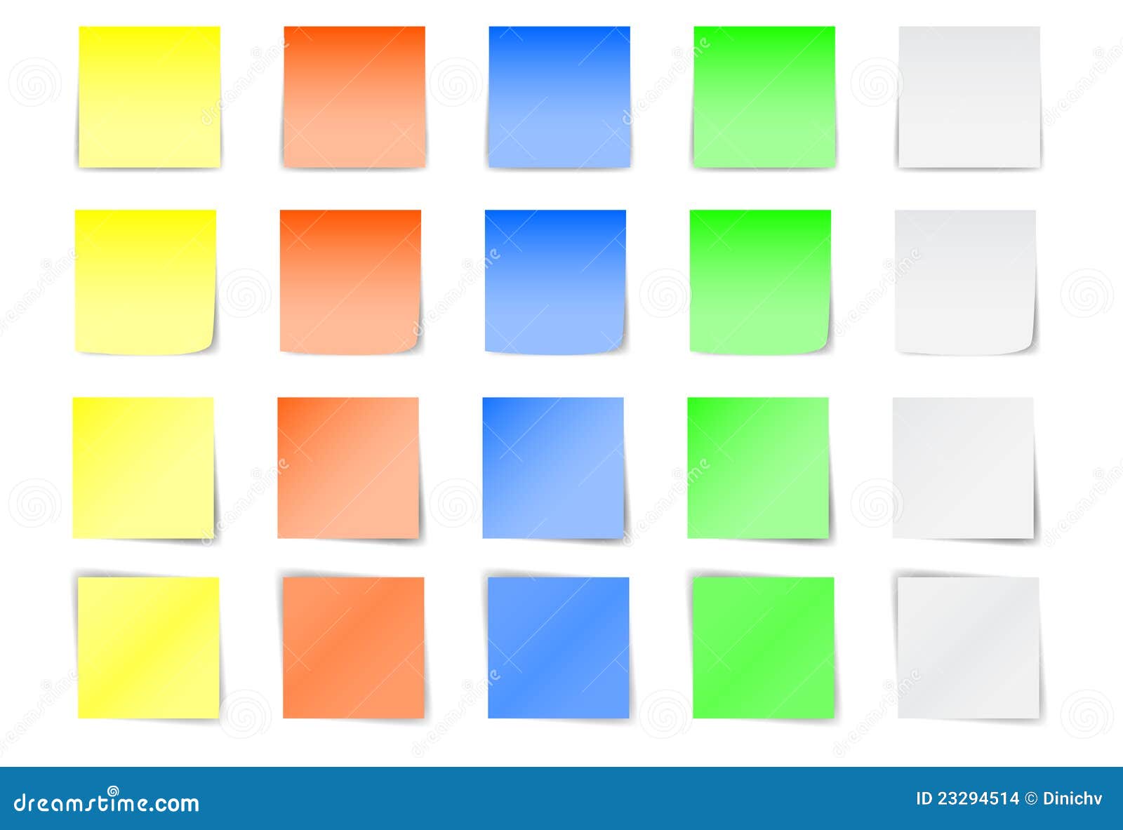 Post-it notes stock vector. Illustration of square, clear - 23294514