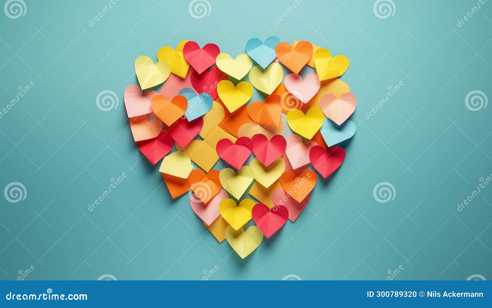 Post-it Notes Assembled in Heart Shape. Concept of Loving Your Work and ...