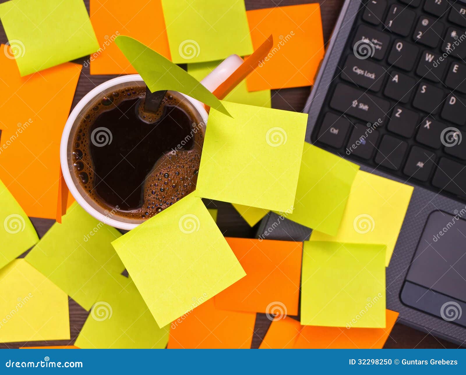 Post it notes stock photo. Image of post, blank, computer - 32298250