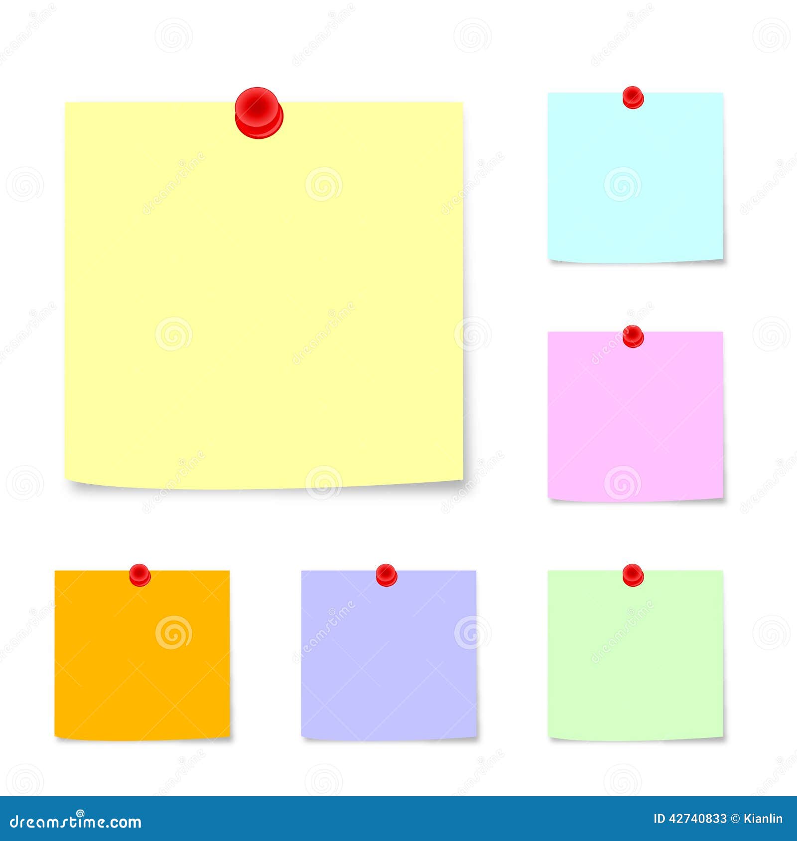 Post-it notes 2 stock vector. Illustration of board, page - 42740833