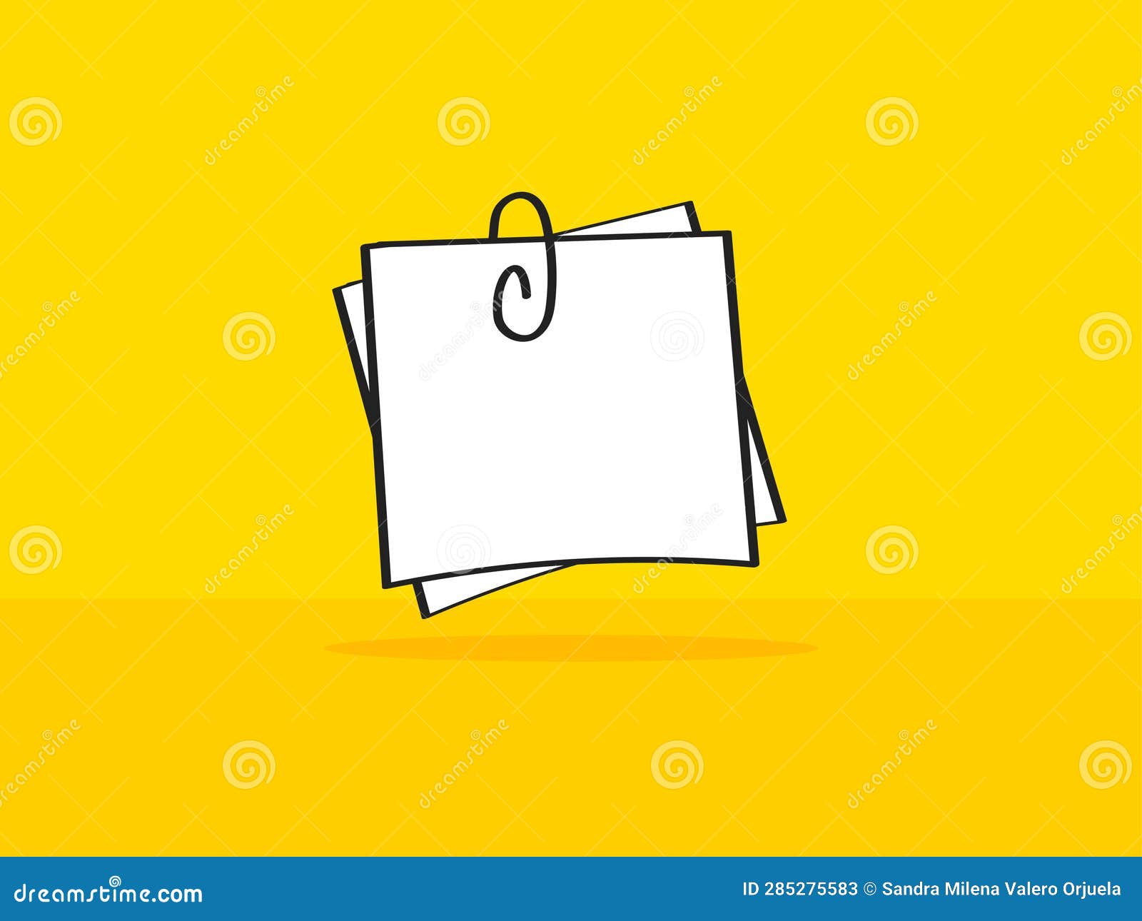 Post it Notes Icons with Clip Stock Vector - Illustration of list ...