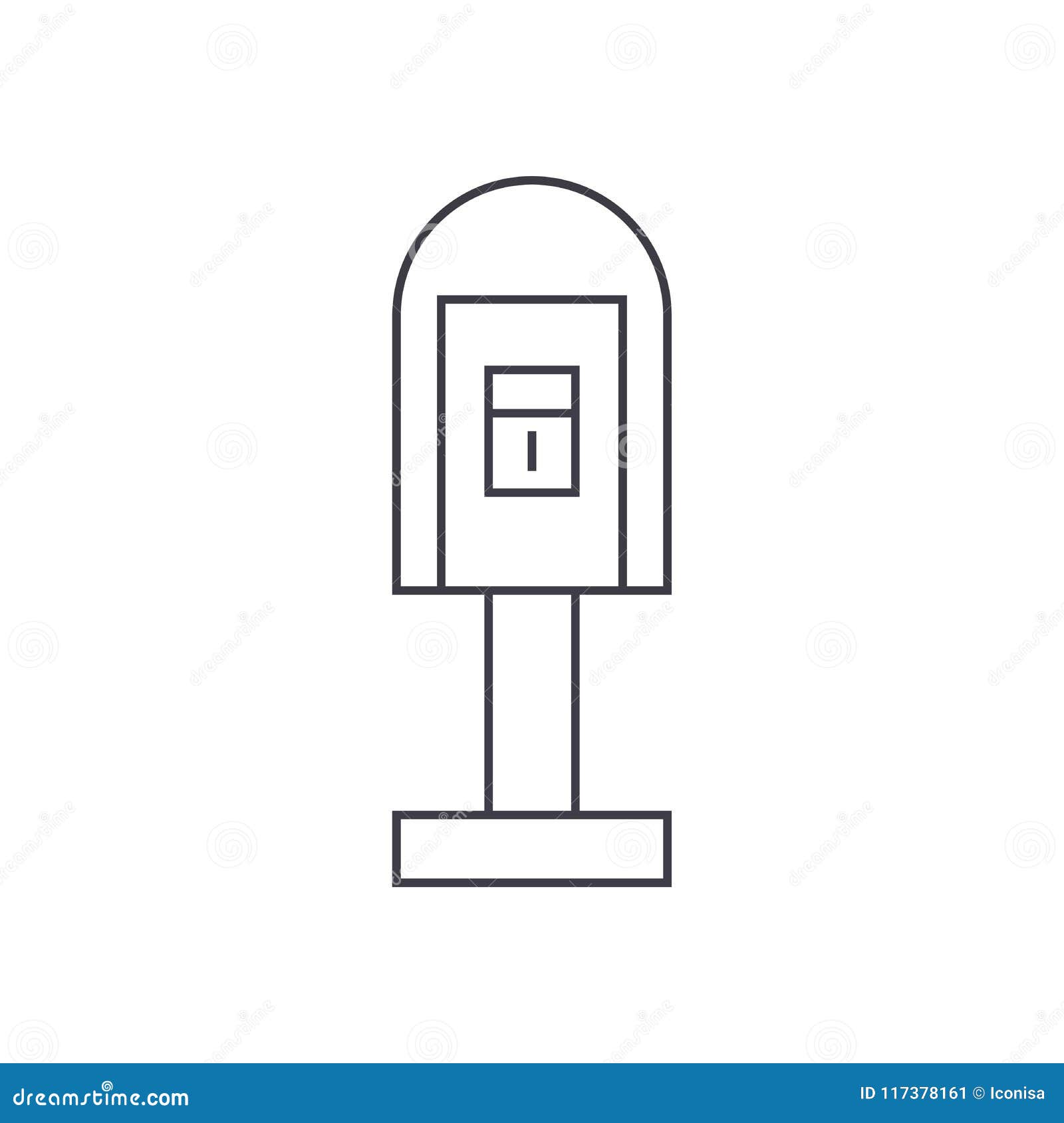 Post Office Box Thin Line Icon Concept. Post Office Box Linear Vector ...