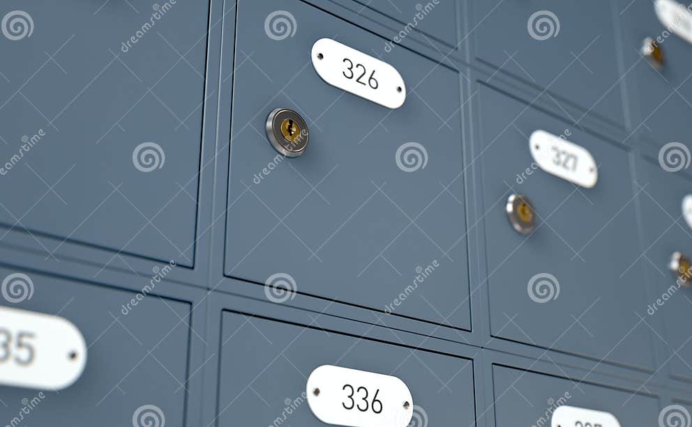 Post Office Boxes stock illustration. Illustration of secure - 84074115
