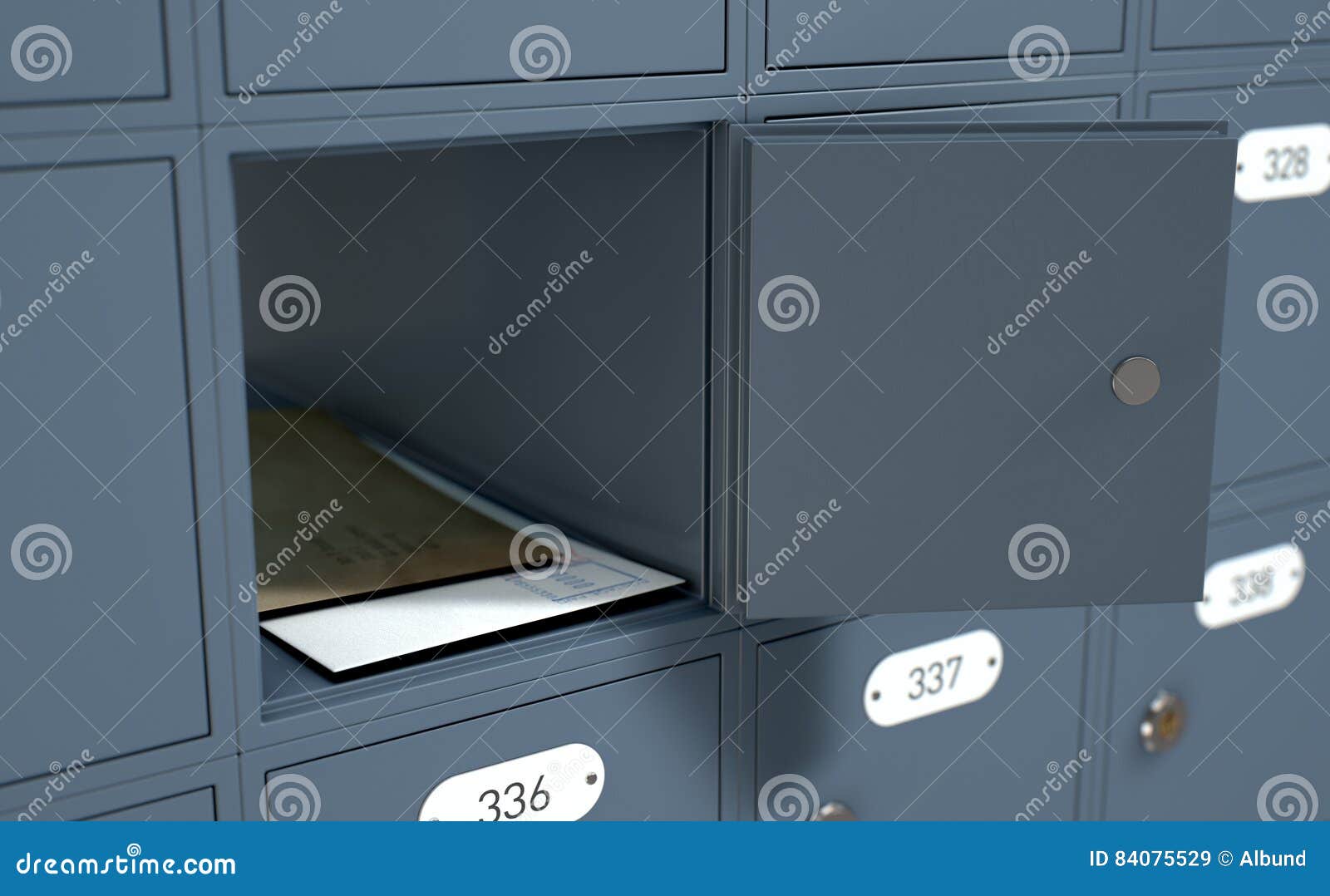 Post Office Boxes stock illustration. Illustration of numbers - 84075529