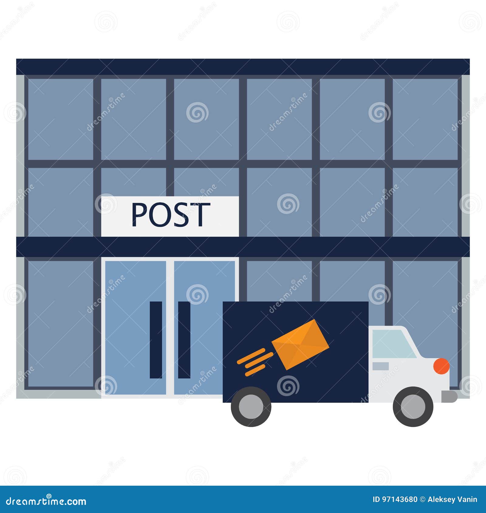 Post Office Building Icon, Vector Illustration Stock Vector ...