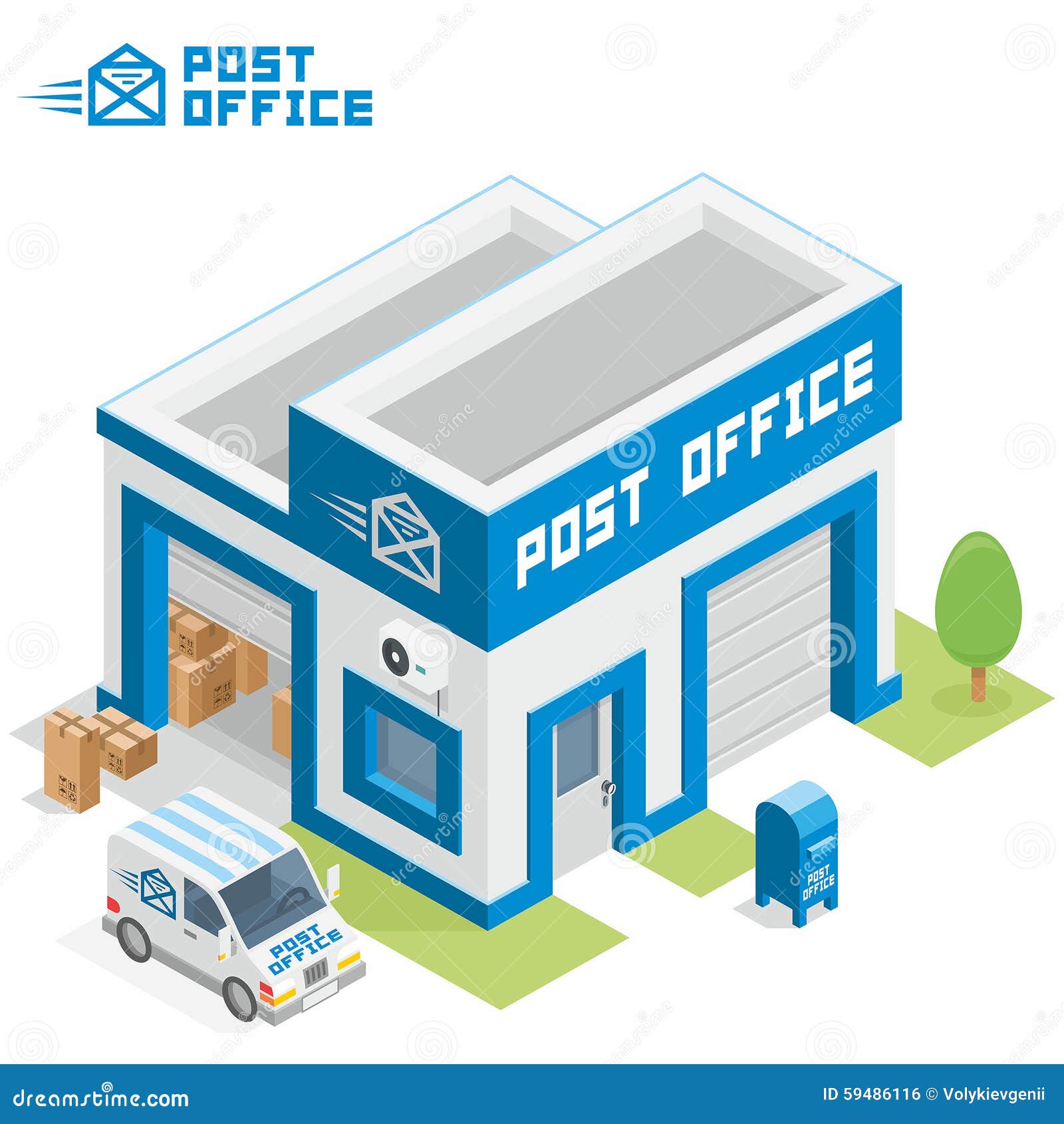 Post office building stock vector. Illustration of modern - 59486116 Post office building stock vector. Illustration of modern - 59486116