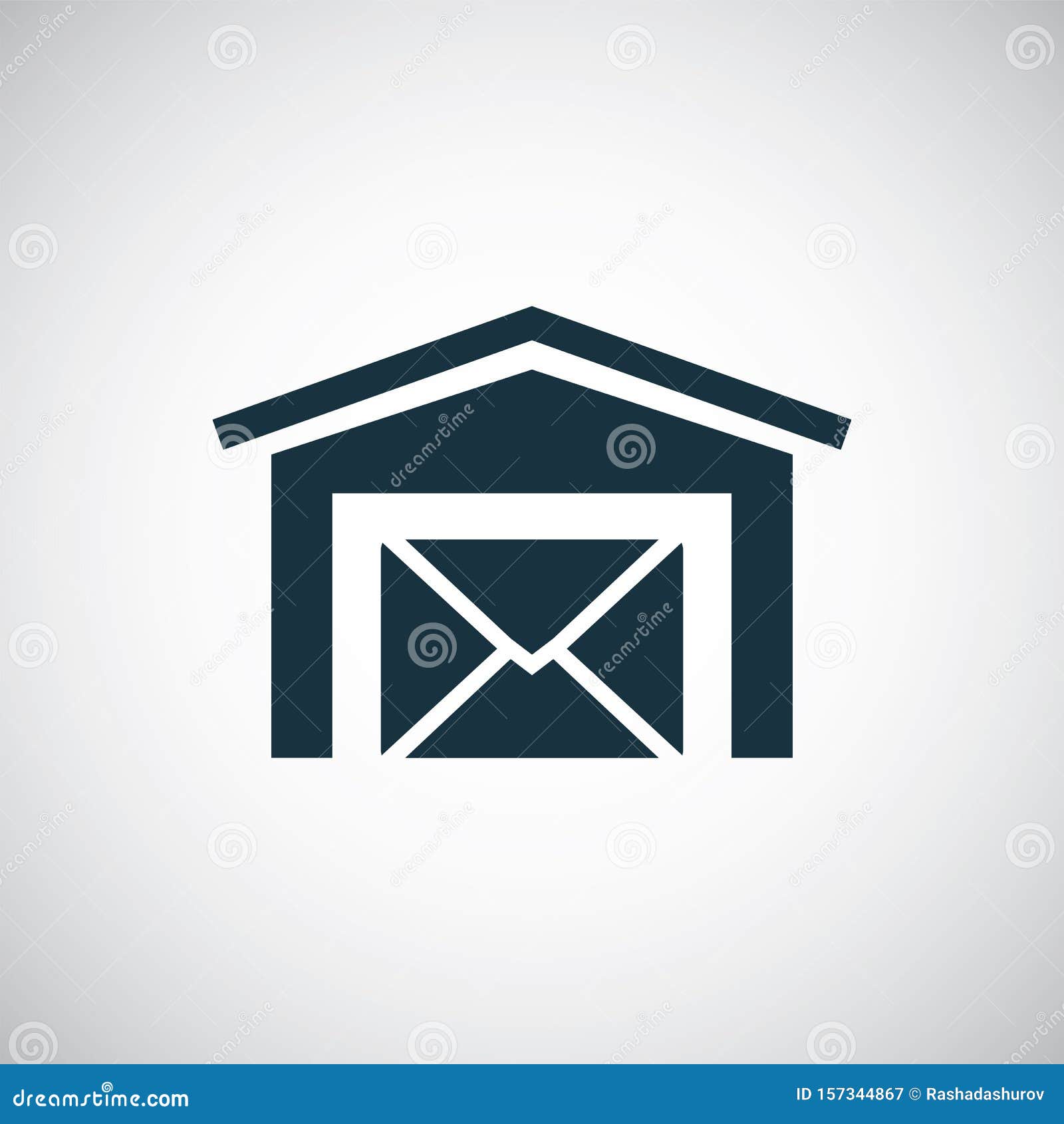 Post Office Icon Simple Concept Symbol Stock Vector - Illustration of ...