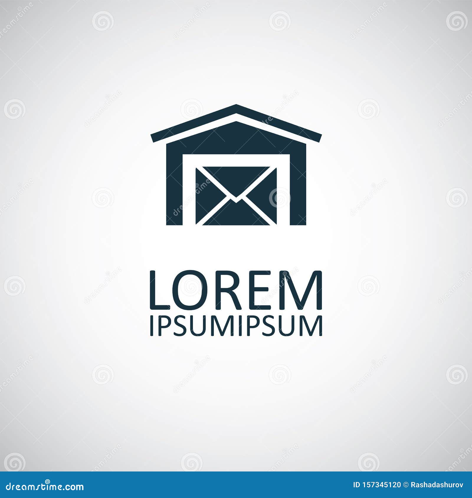 Post Office Icon. Simple Concept Symbol Stock Vector - Illustration of ...