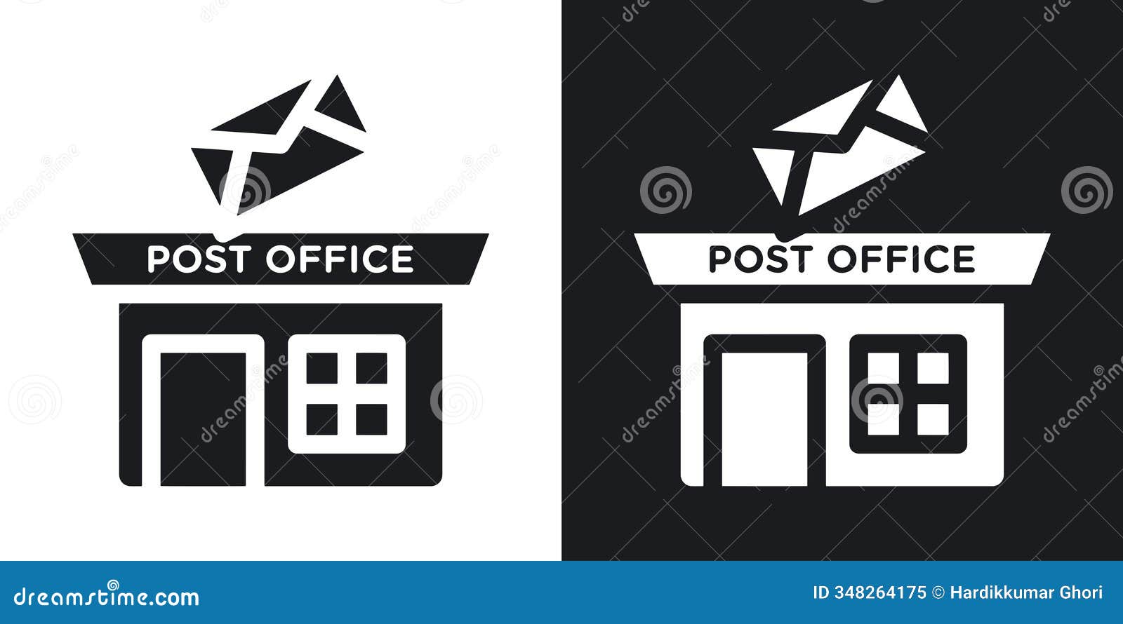 Post office icon vector stock vector. Illustration of button - 348264175