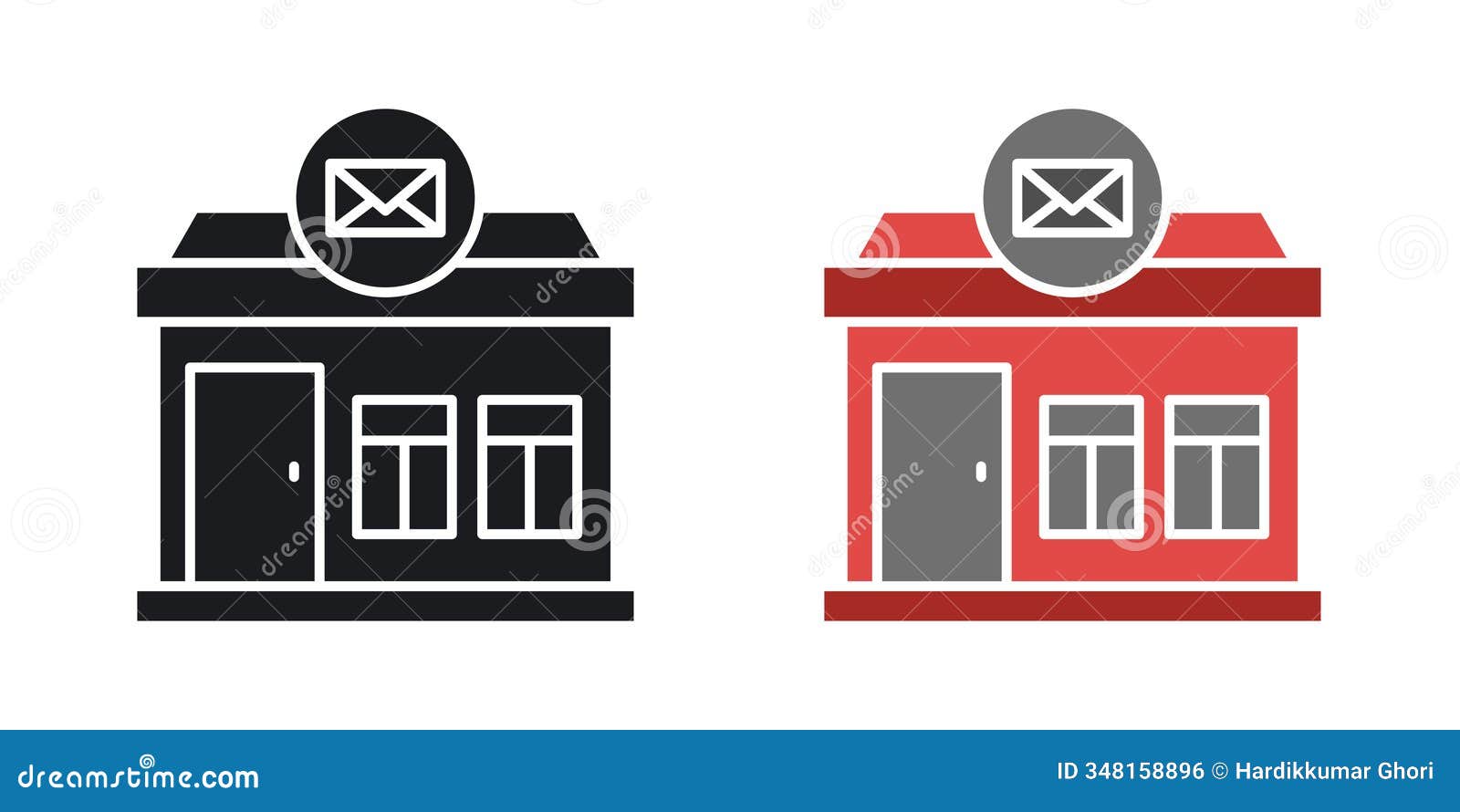 Post office icon vector stock vector. Illustration of table - 348158896