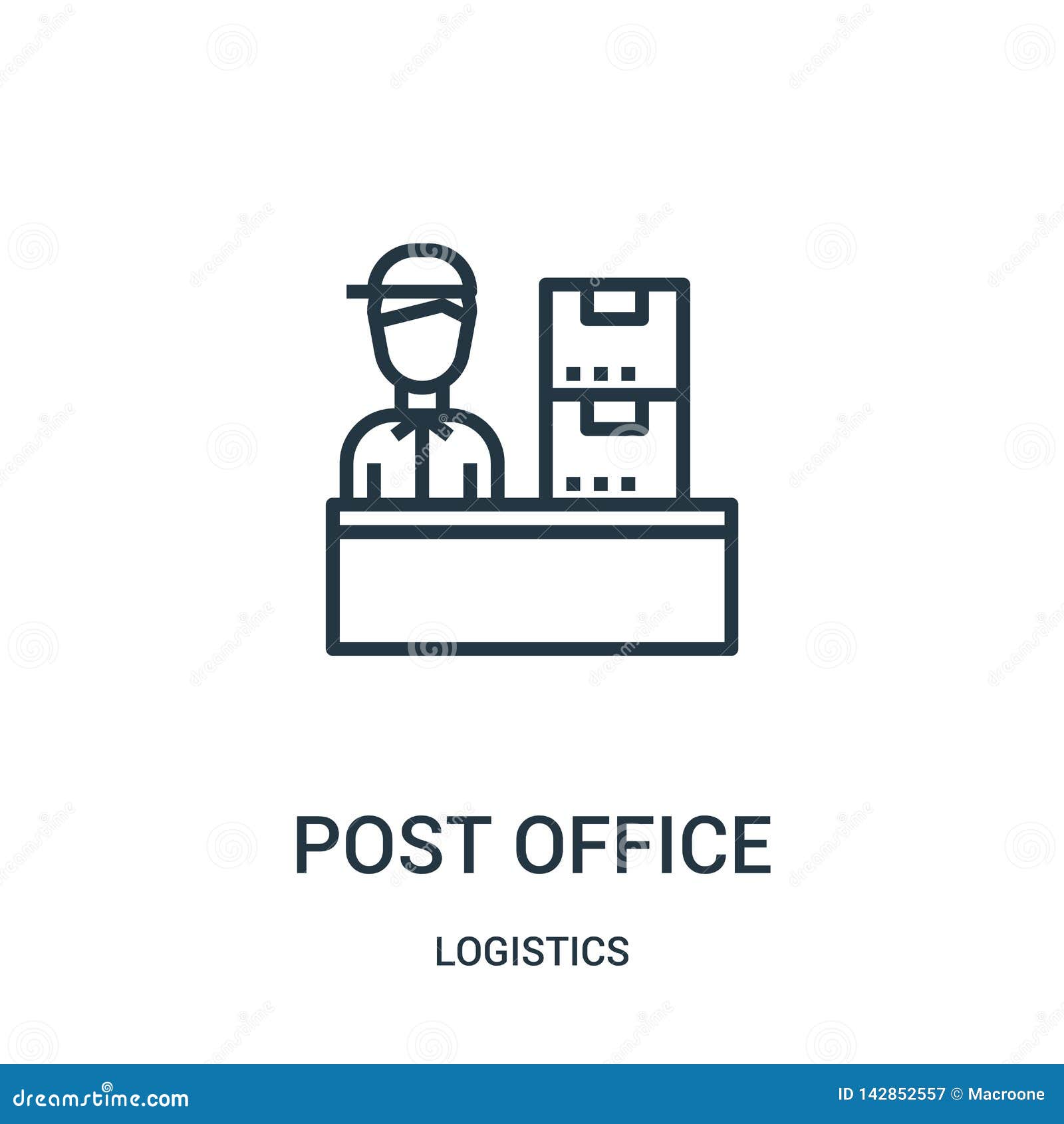 Post Office Icon Vector from Logistics Collection. Thin Line Post ...