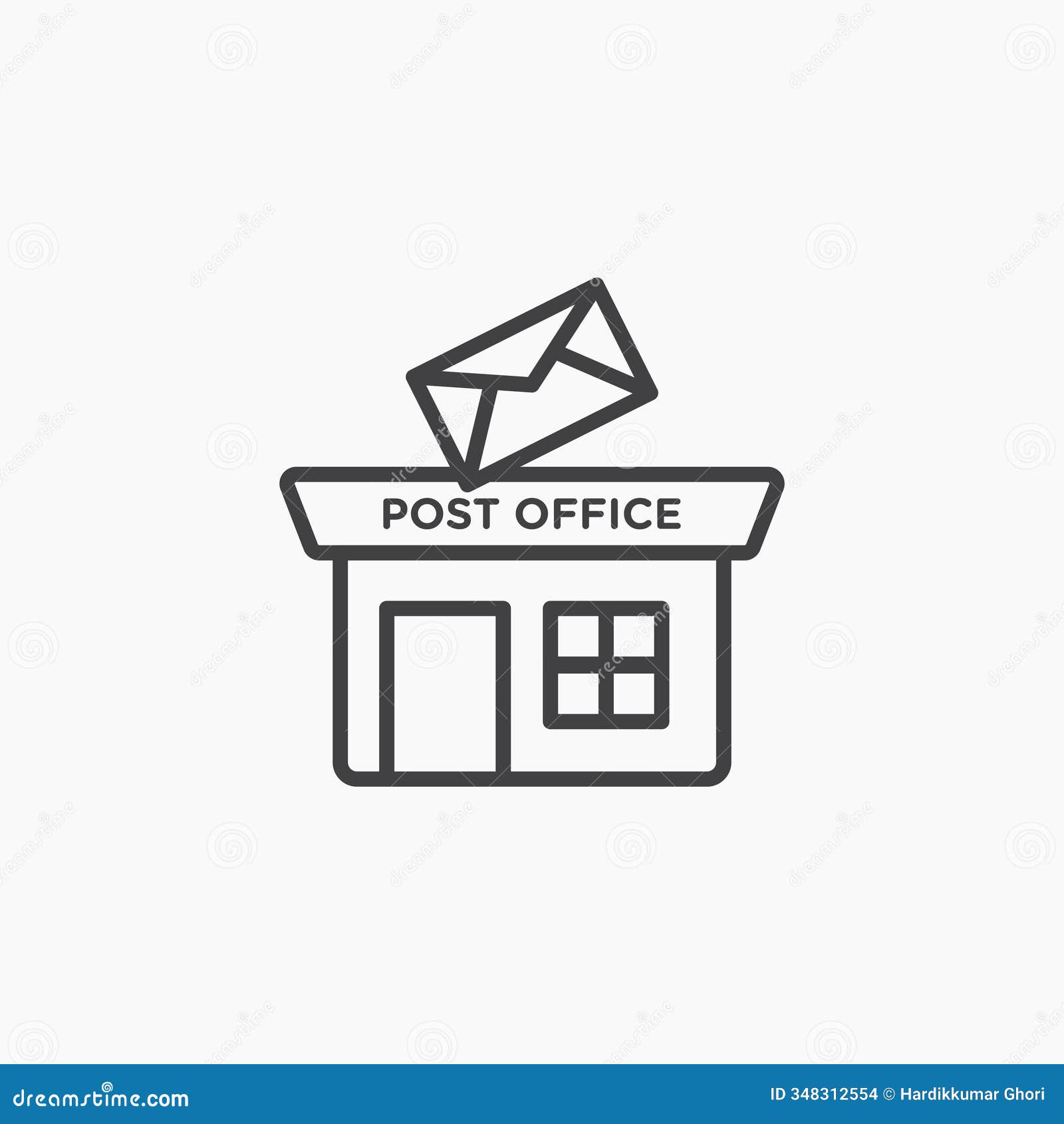 Post office icon vector stock vector. Illustration of button - 348312554