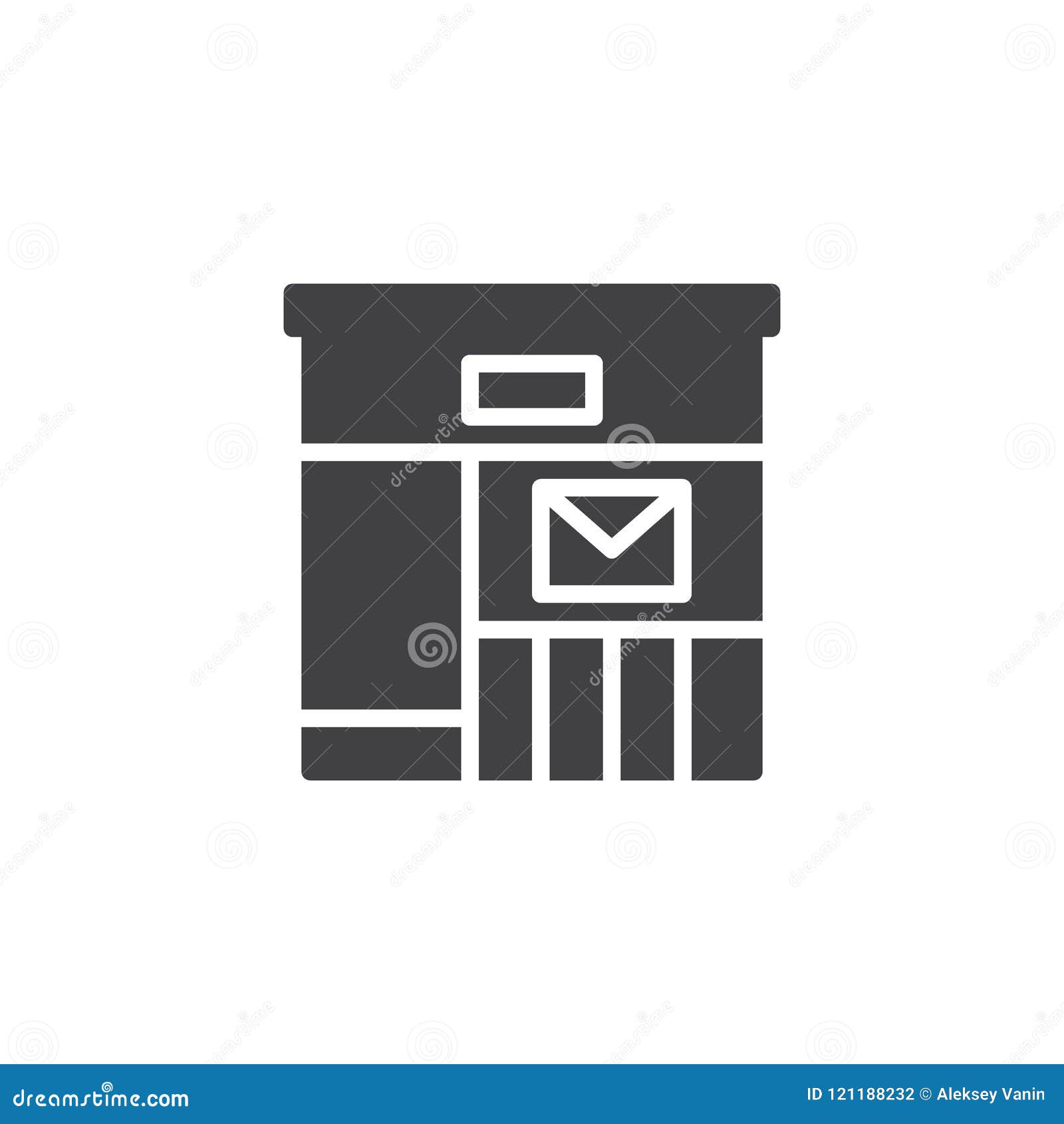 Post office vector icon stock vector. Illustration of letter - 121188232