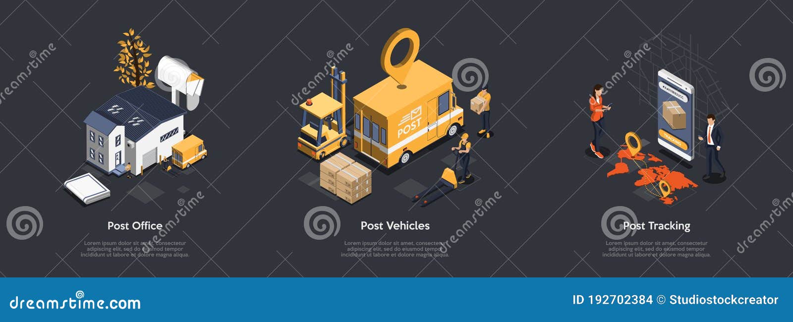 Post Office Work. Customers Bring Parcels To Post Office, Workers ...