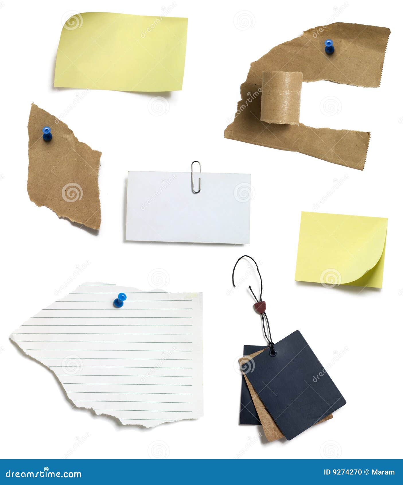 Post it and paper tag stock photo. Image of memory, dirty - 9274270