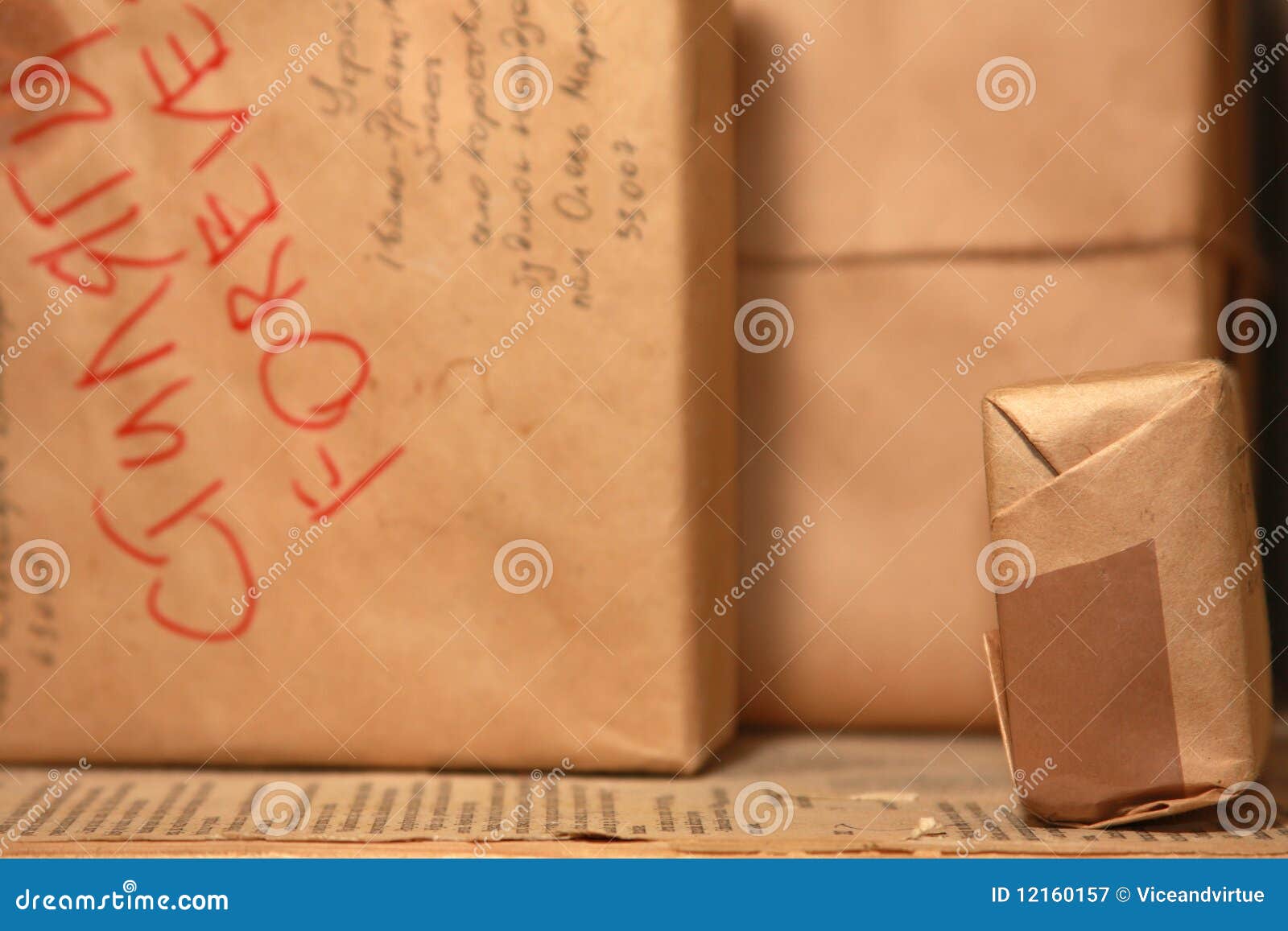 Post parcels stock image. Image of vintage, retro, post - 12160157