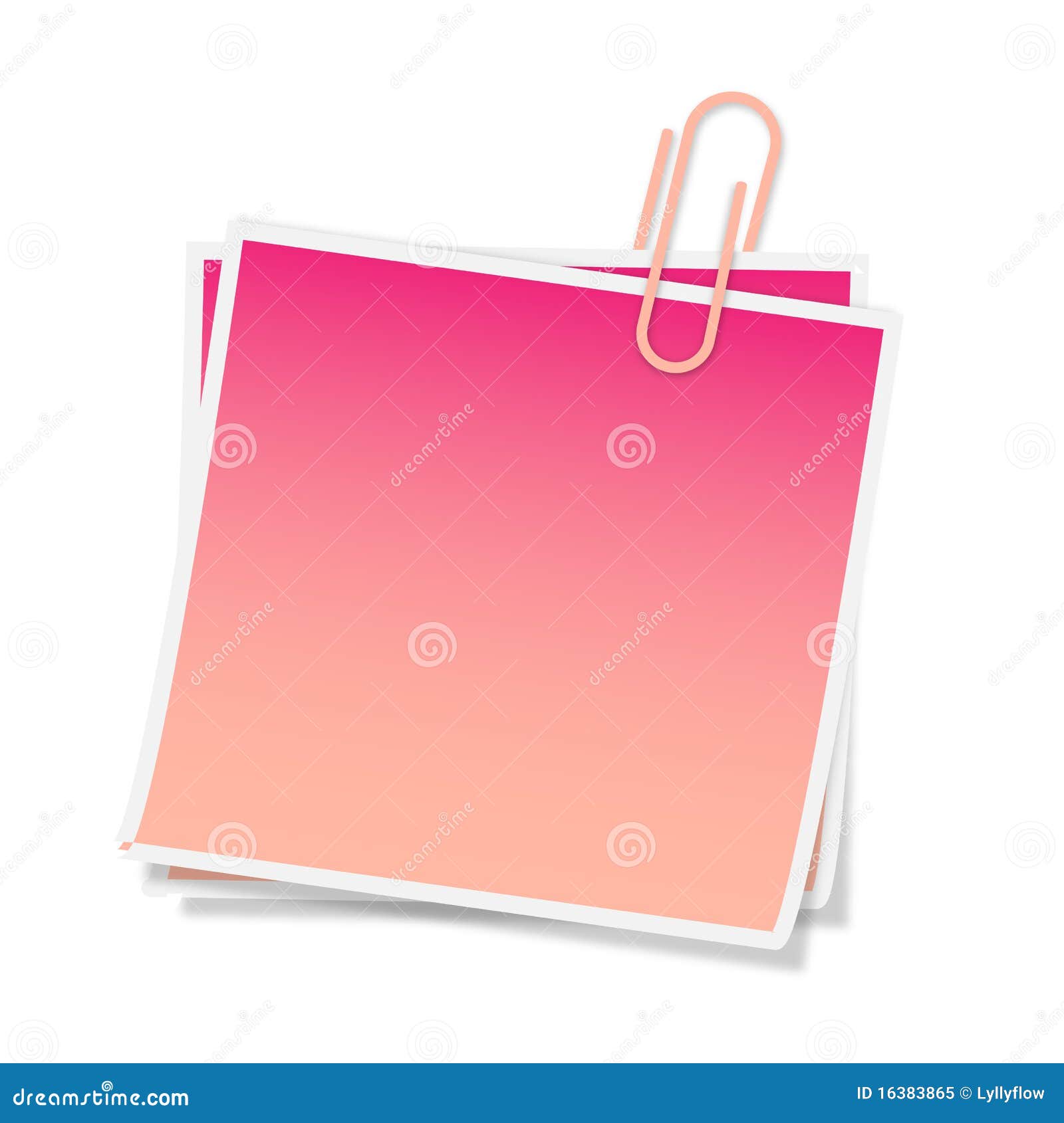 Post-it pink stock illustration. Illustration of information - 16383865