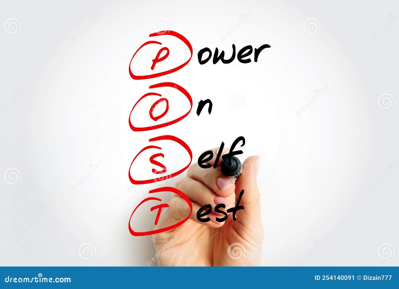 POST - Power on Self Test Acronym with Marker, Technology Concept ...
