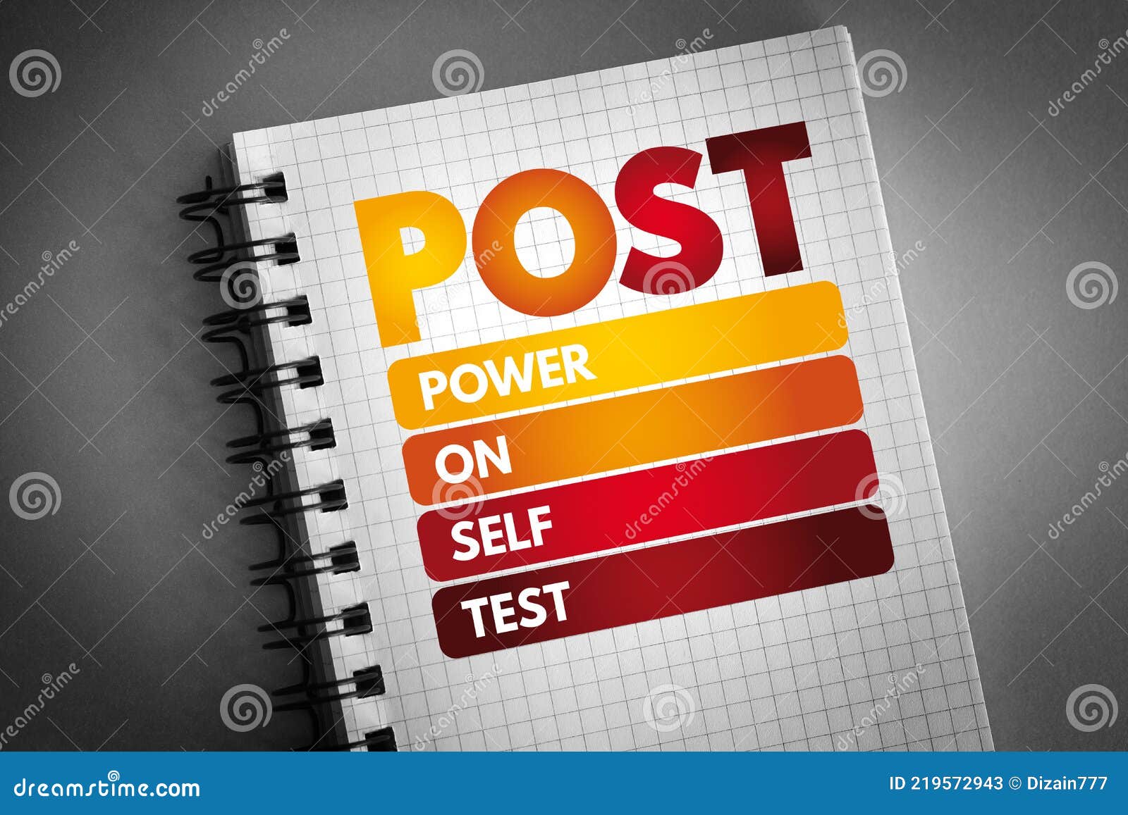 POST - Power on Self Test Acronym on Notepad, Technology Concept ...