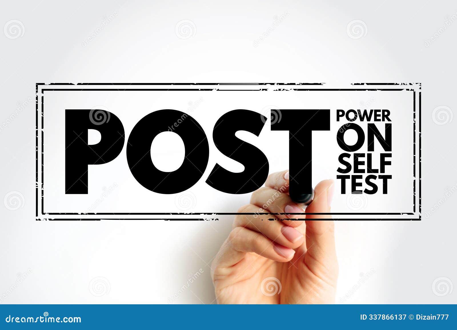 POST - Power on Self Test Acronym, Stamp Technology Concept Background ...