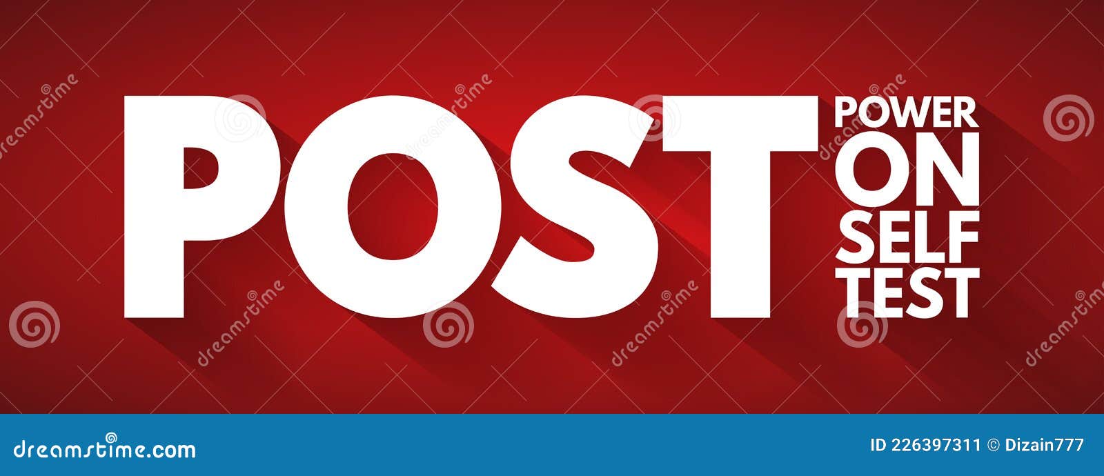 POST - Power on Self Test Acronym, Technology Concept Background Stock ...