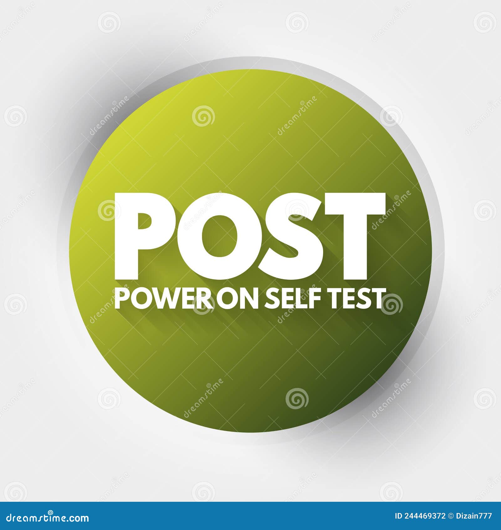 POST - Power on Self Test Acronym, Technology Concept Background Stock ...