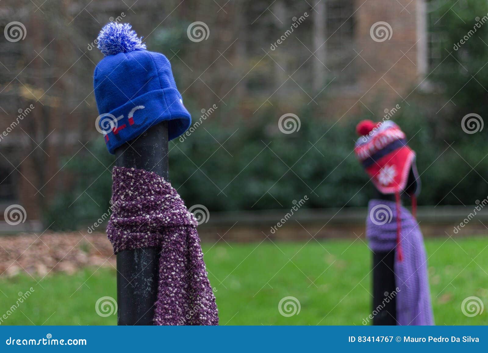 A Post Properly Dressed for the Winter at Seattle, Washington 25 Stock ...