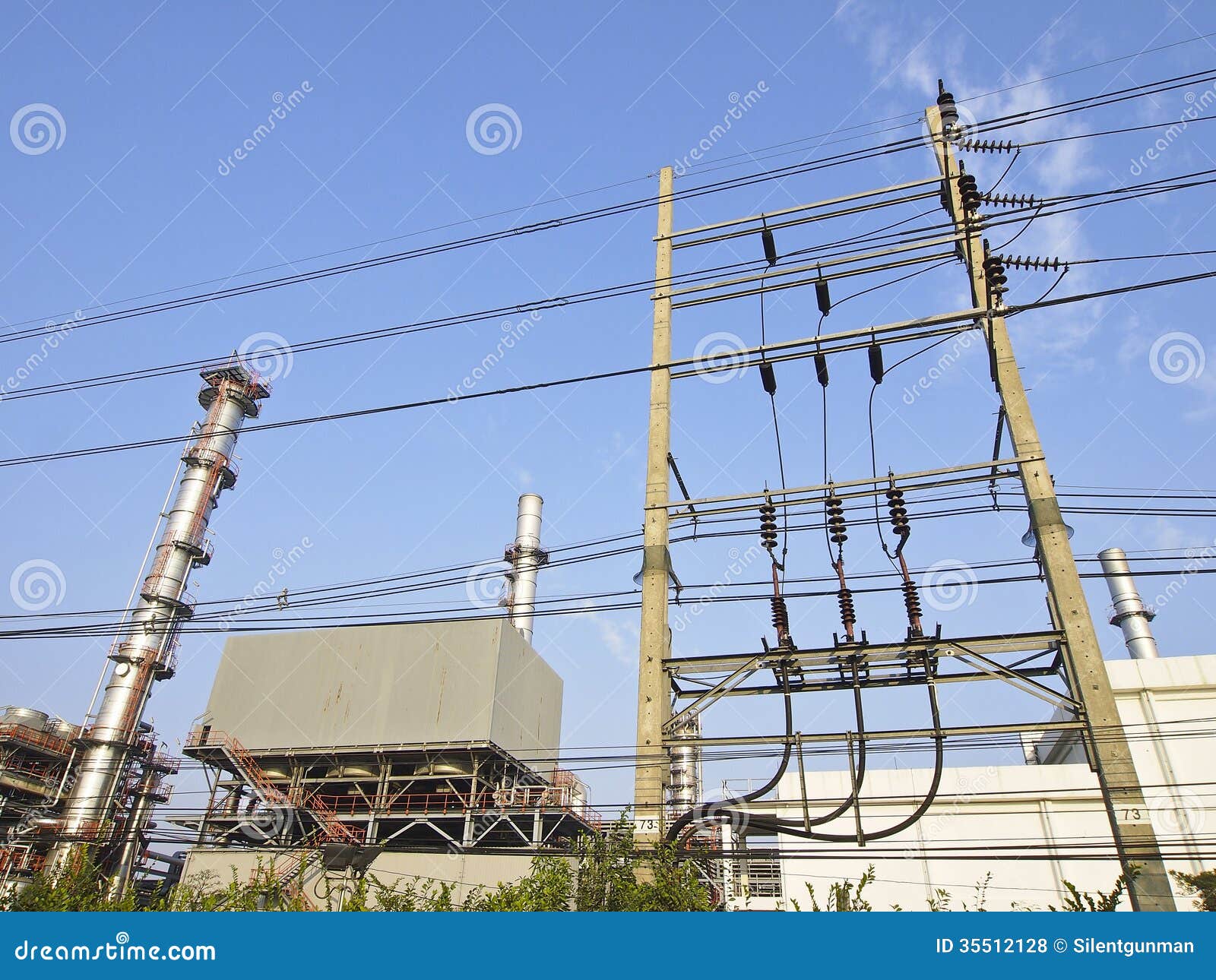 Post and refinery stock photo. Image of electric, engineering - 35512128
