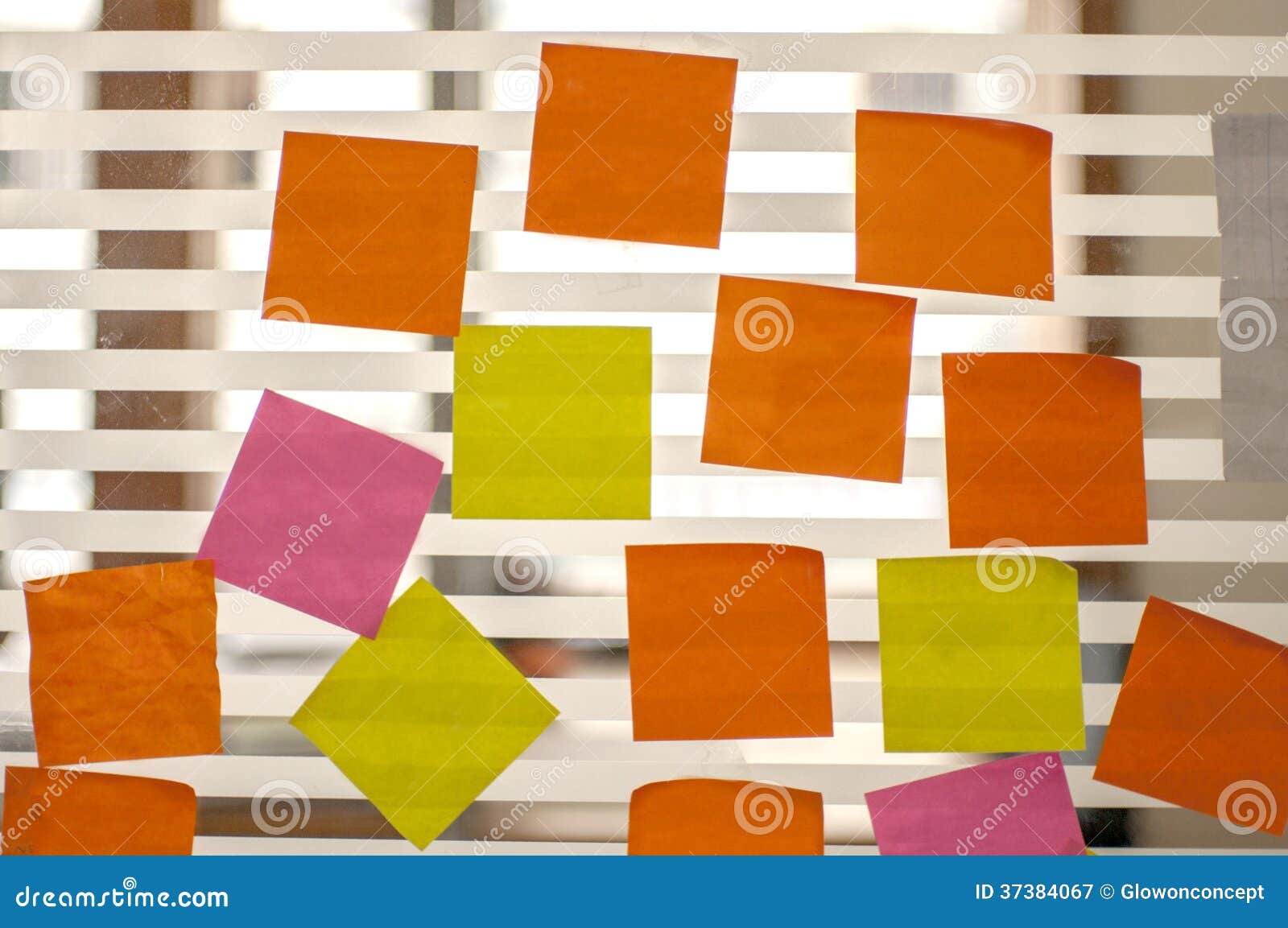 Post it Reminders in Office Stock Image - Image of adhesive, office ...