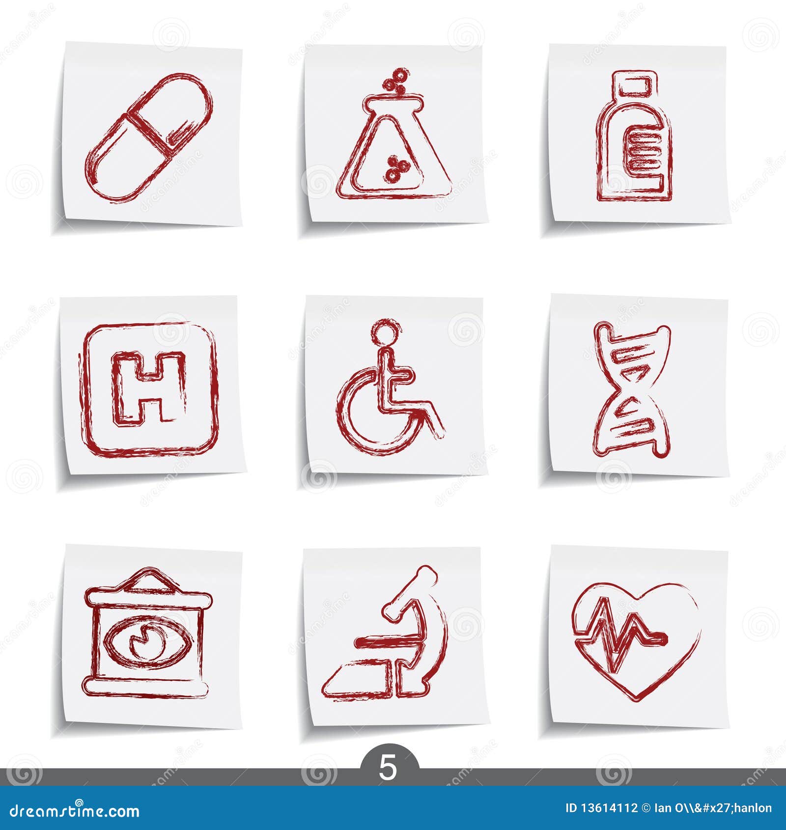 Post it series - medical stock vector. Illustration of medical - 13614112