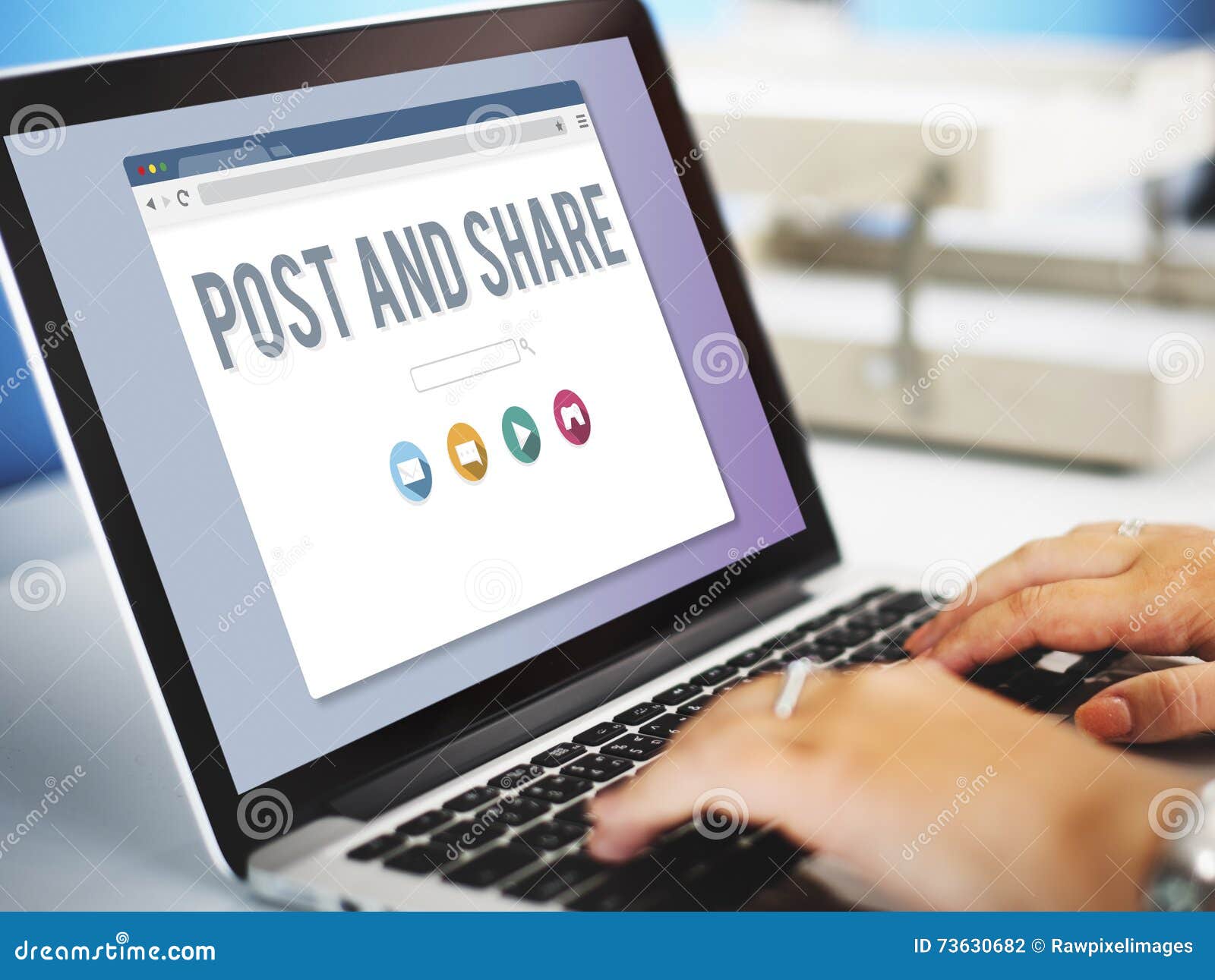 Post Share Communication Connection Social Concept Stock Photo - Image ...