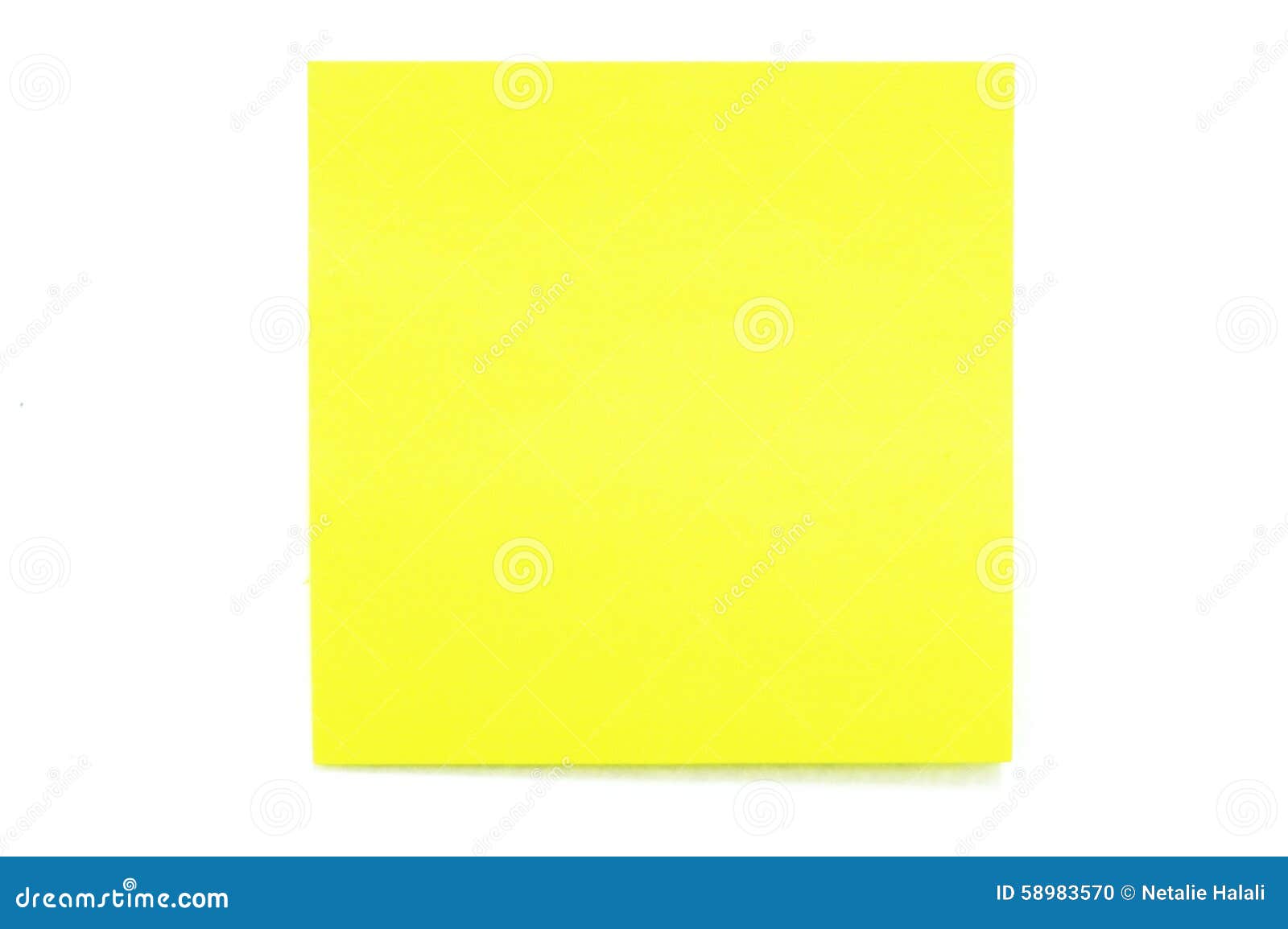 Post it single Yellow stock photo. Image of object, board - 58983570