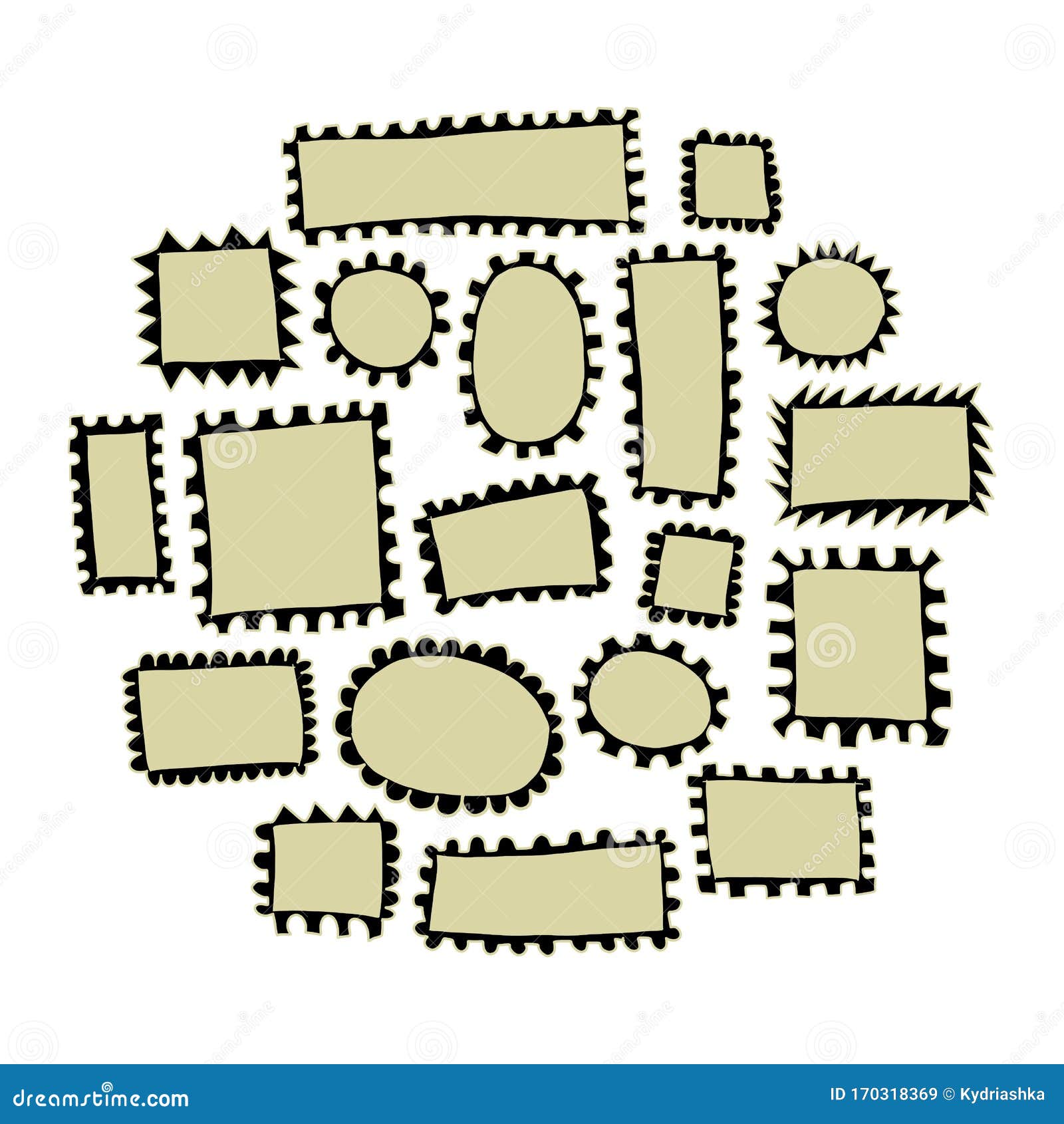 Post stamp collection stock vector. Illustration of album - 170318369