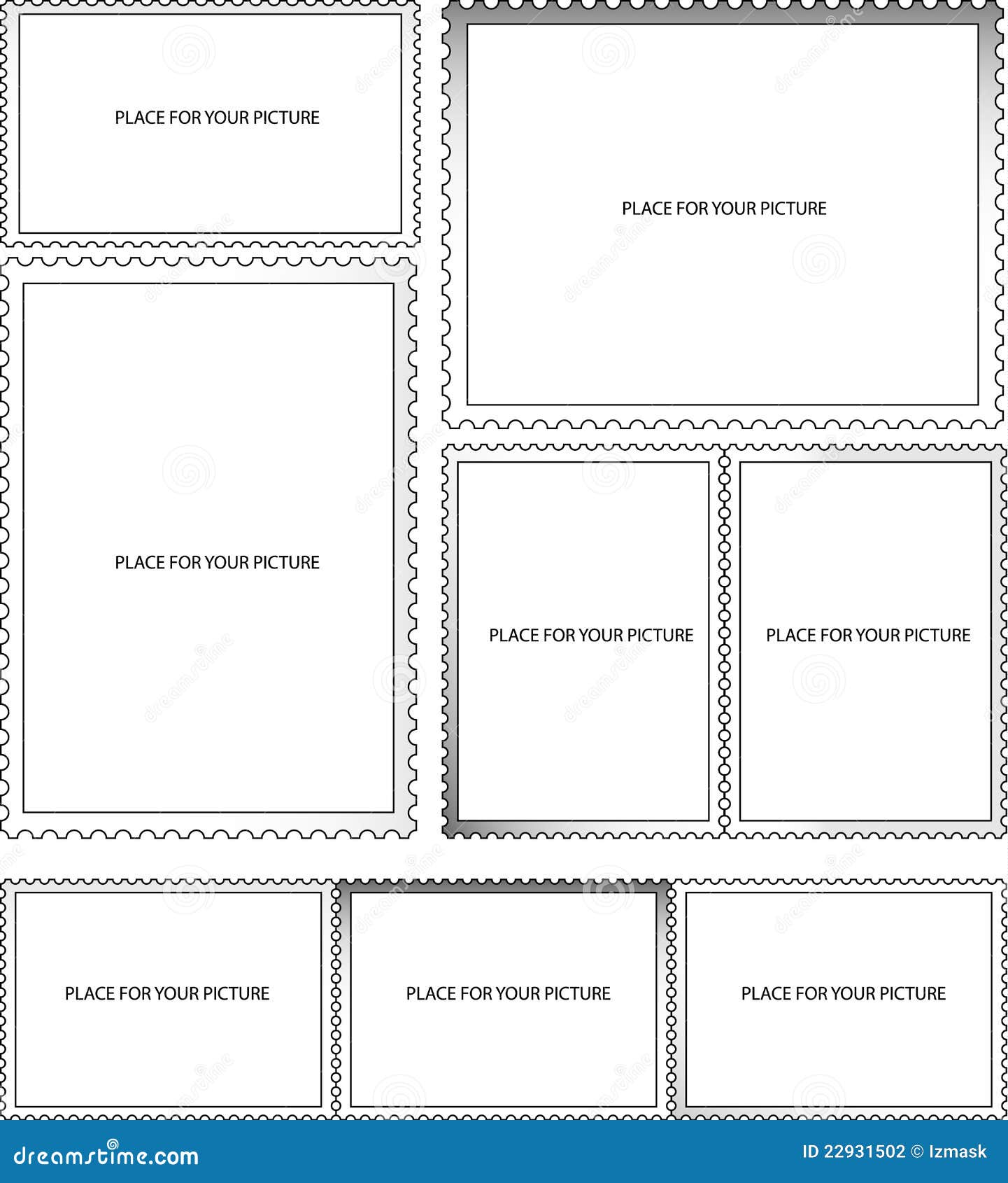 Post stamp frames stock vector. Illustration of vector - 22931502