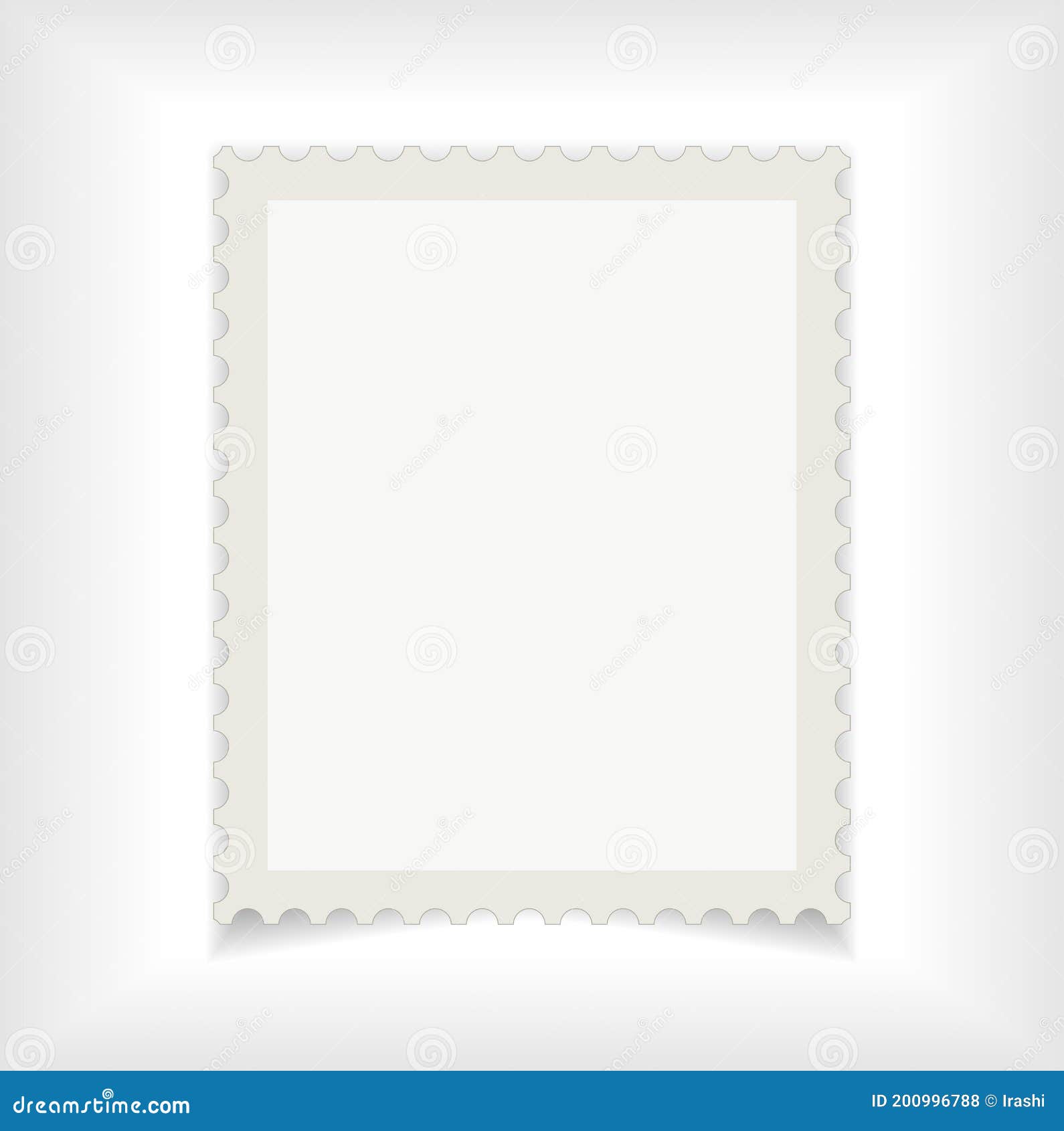 Post Stamp Sticker with Shadow Stock Vector - Illustration of label ...