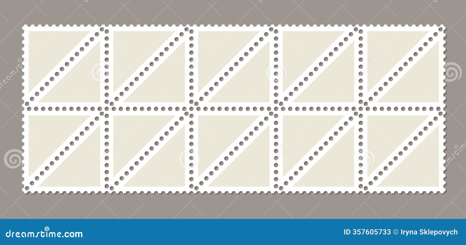 Post Stamps. Empty Mail Sticker. Vector Illustration Stock Vector ...