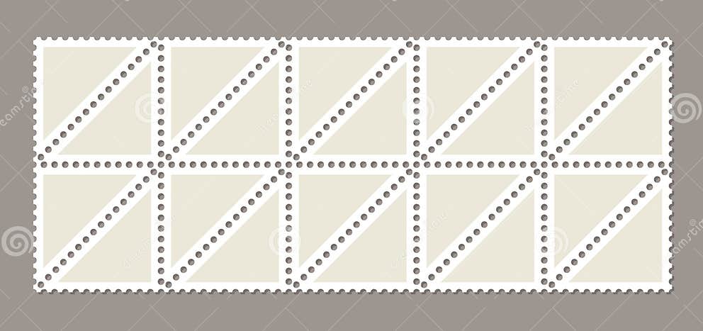 Post Stamps. Empty Mail Sticker. Vector Illustration Stock Vector ...