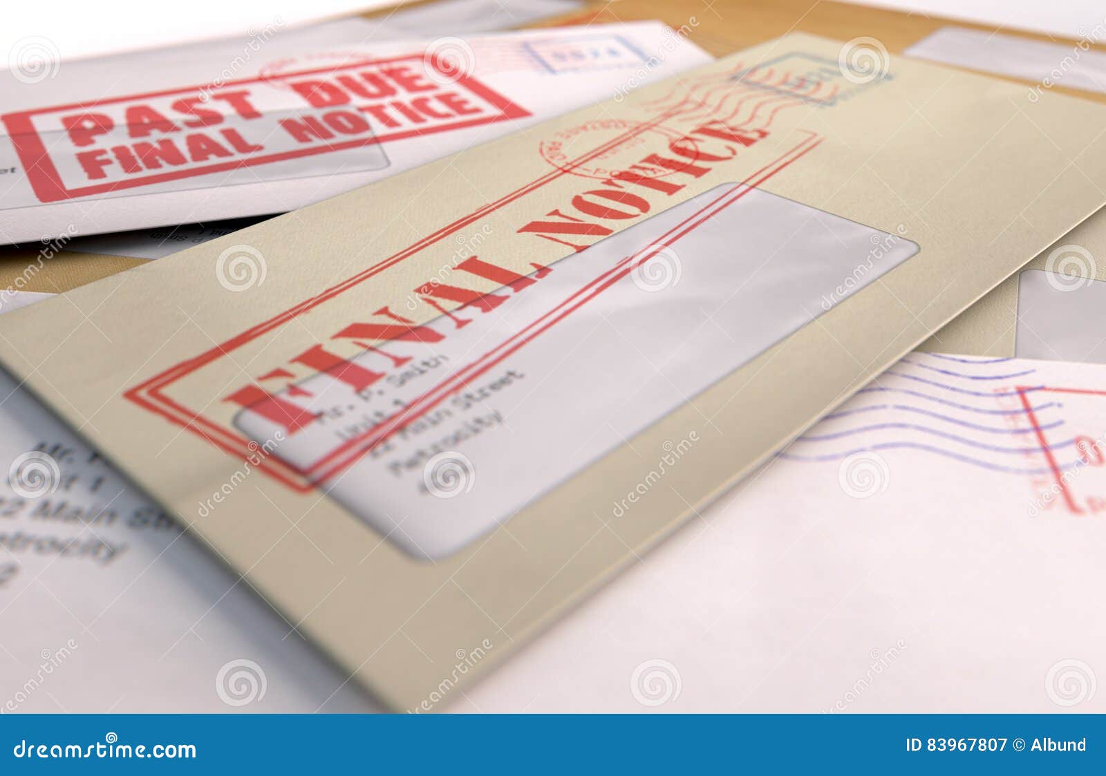 Post-Stapel stock abbildung. Illustration von umschlag - 83967807