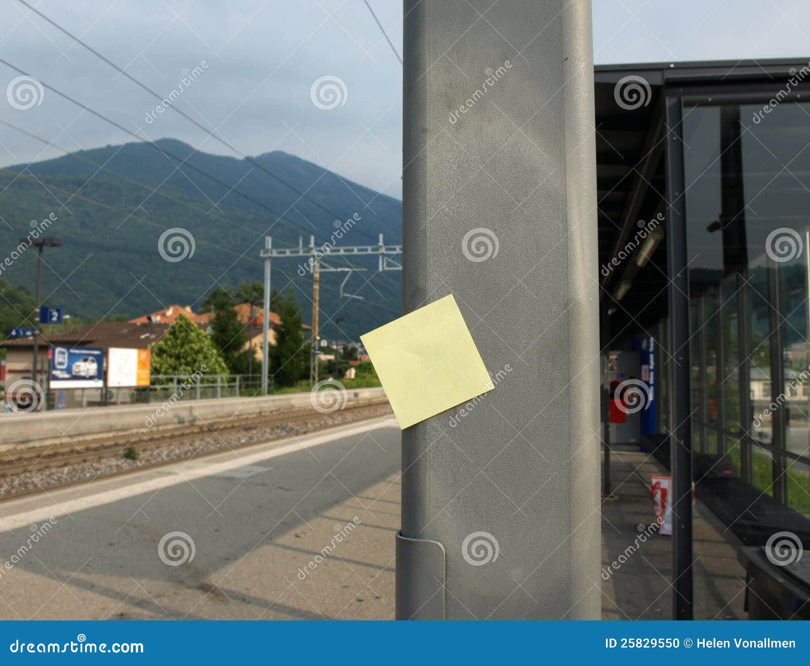 Post-it and station stock photo. Image of transit, railway - 25829550