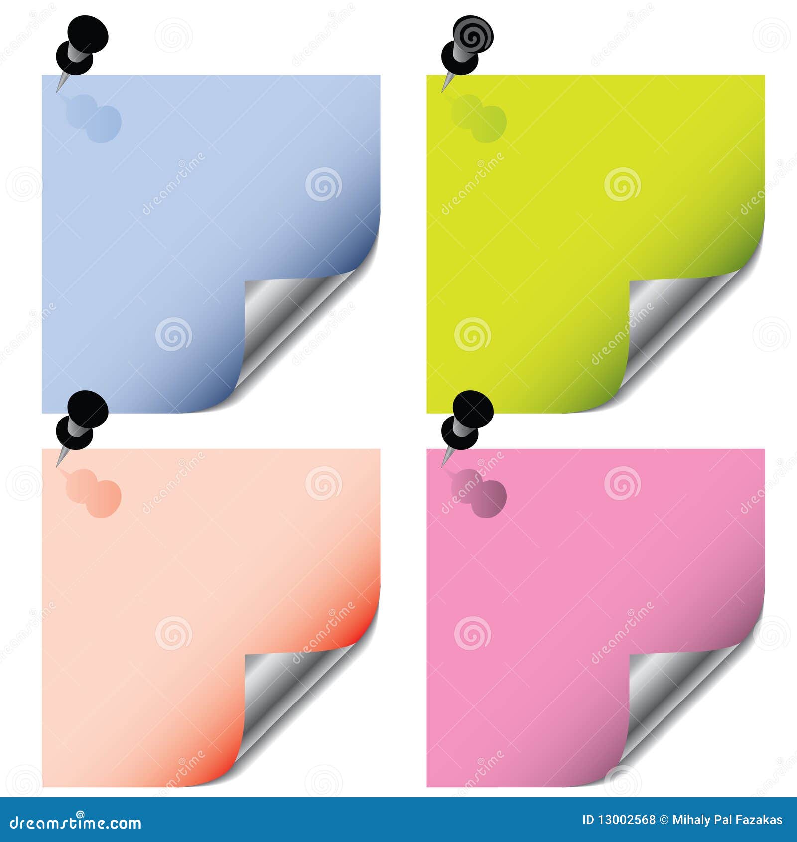 Post it stickers stock vector. Illustration of layout - 13002568