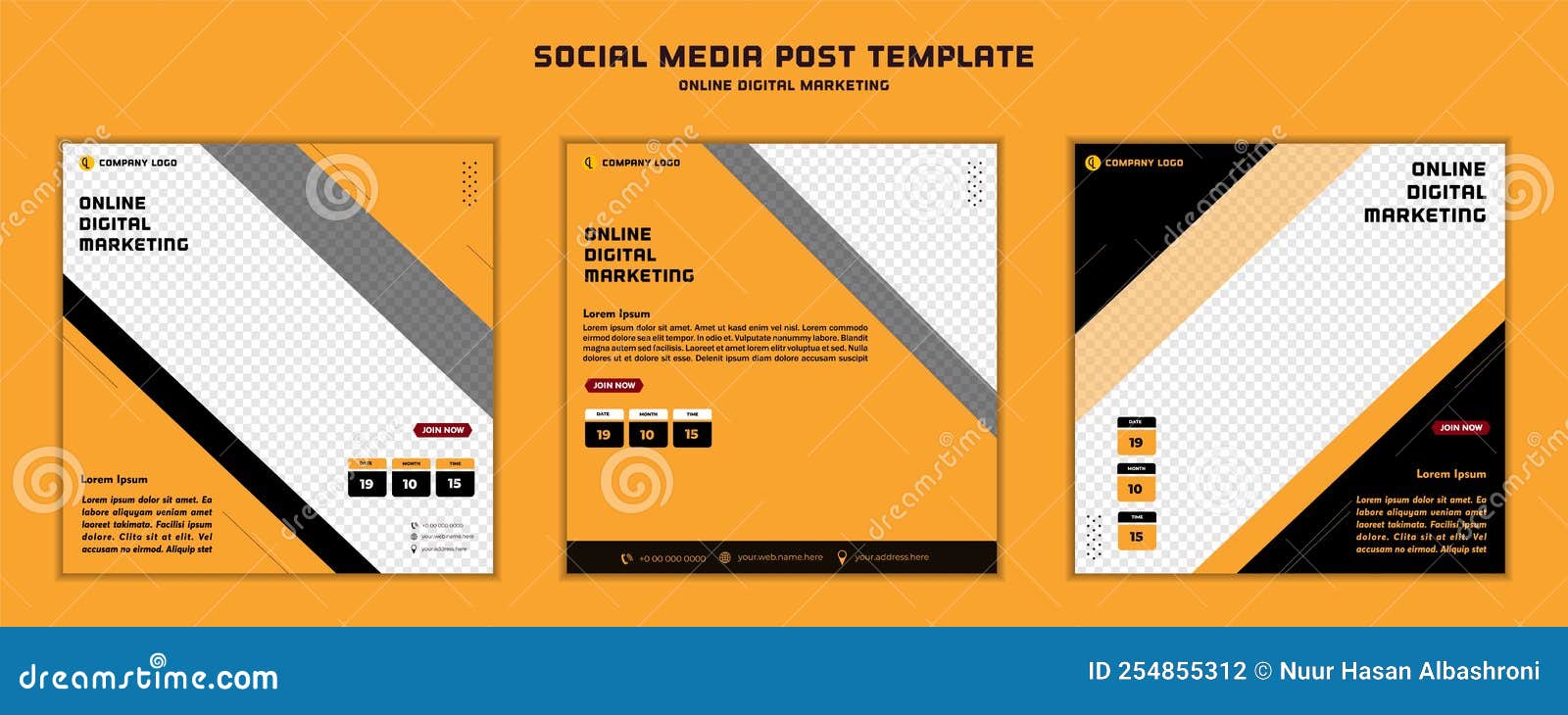 Post Sui Social Media Modello Design Moderno Per Il Marketing Digitale