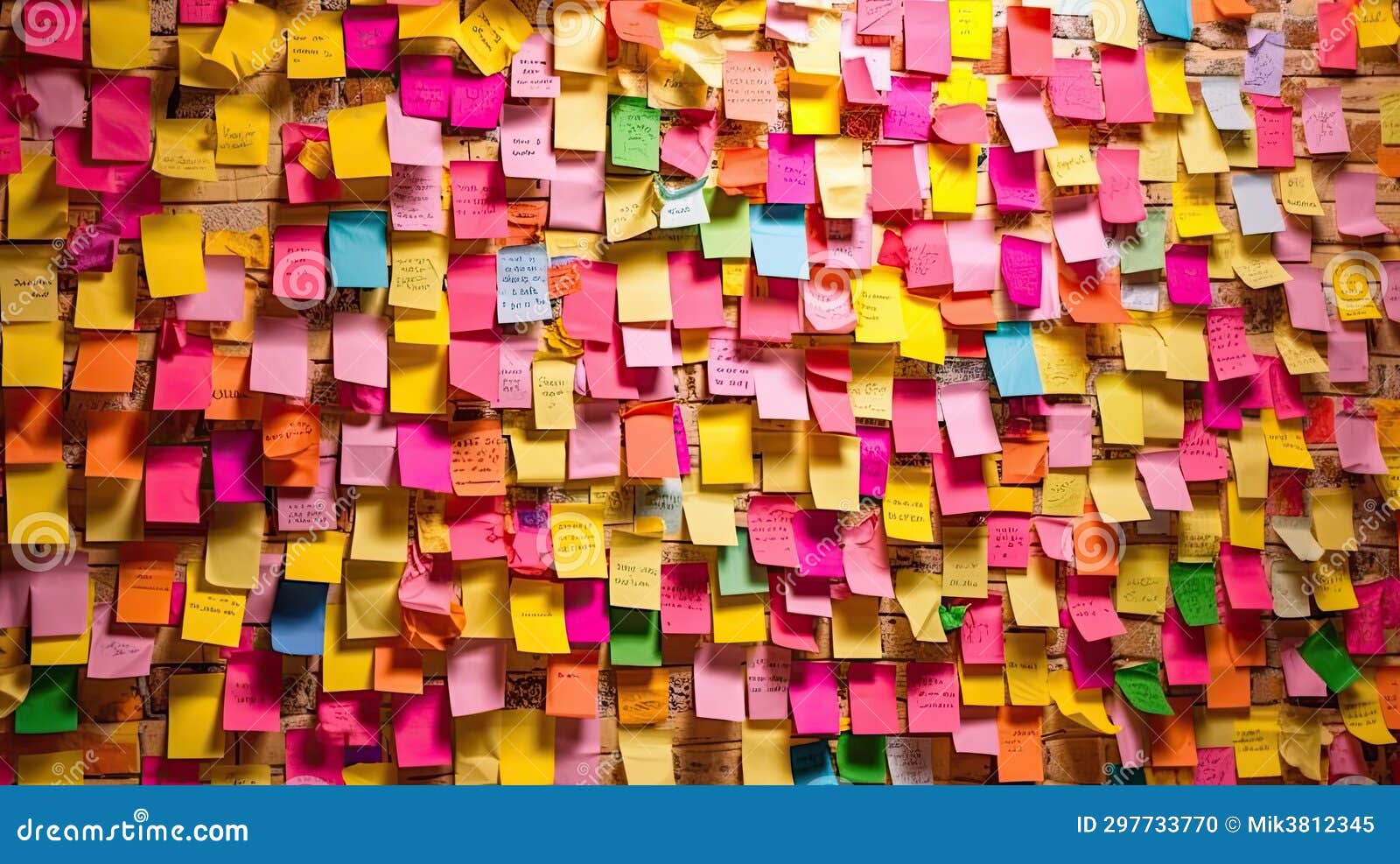 Post it and Teamwork and Time Management. Stock Illustration ...