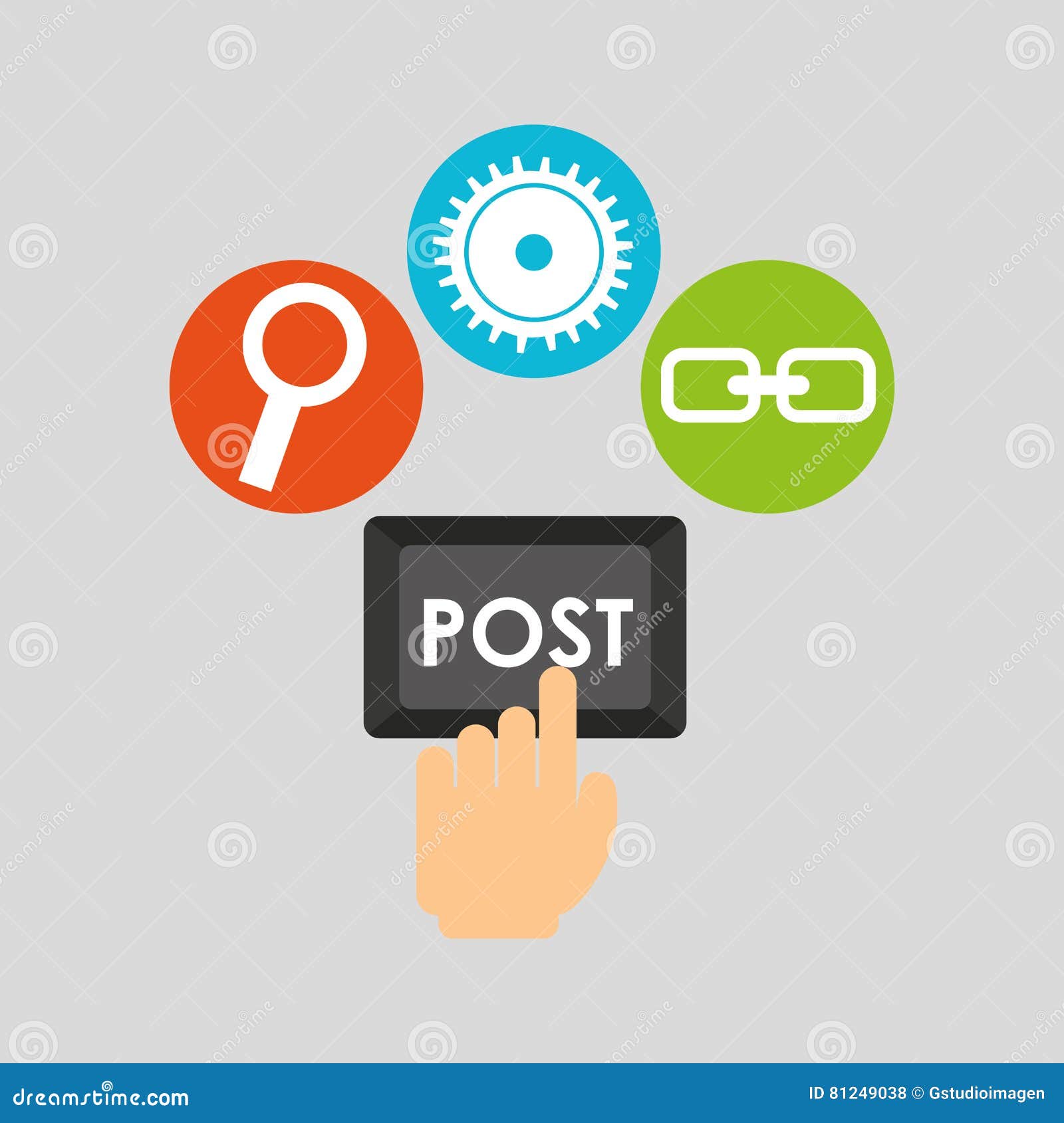 Post Technology Social Media Concept Stock Vector - Illustration of ...