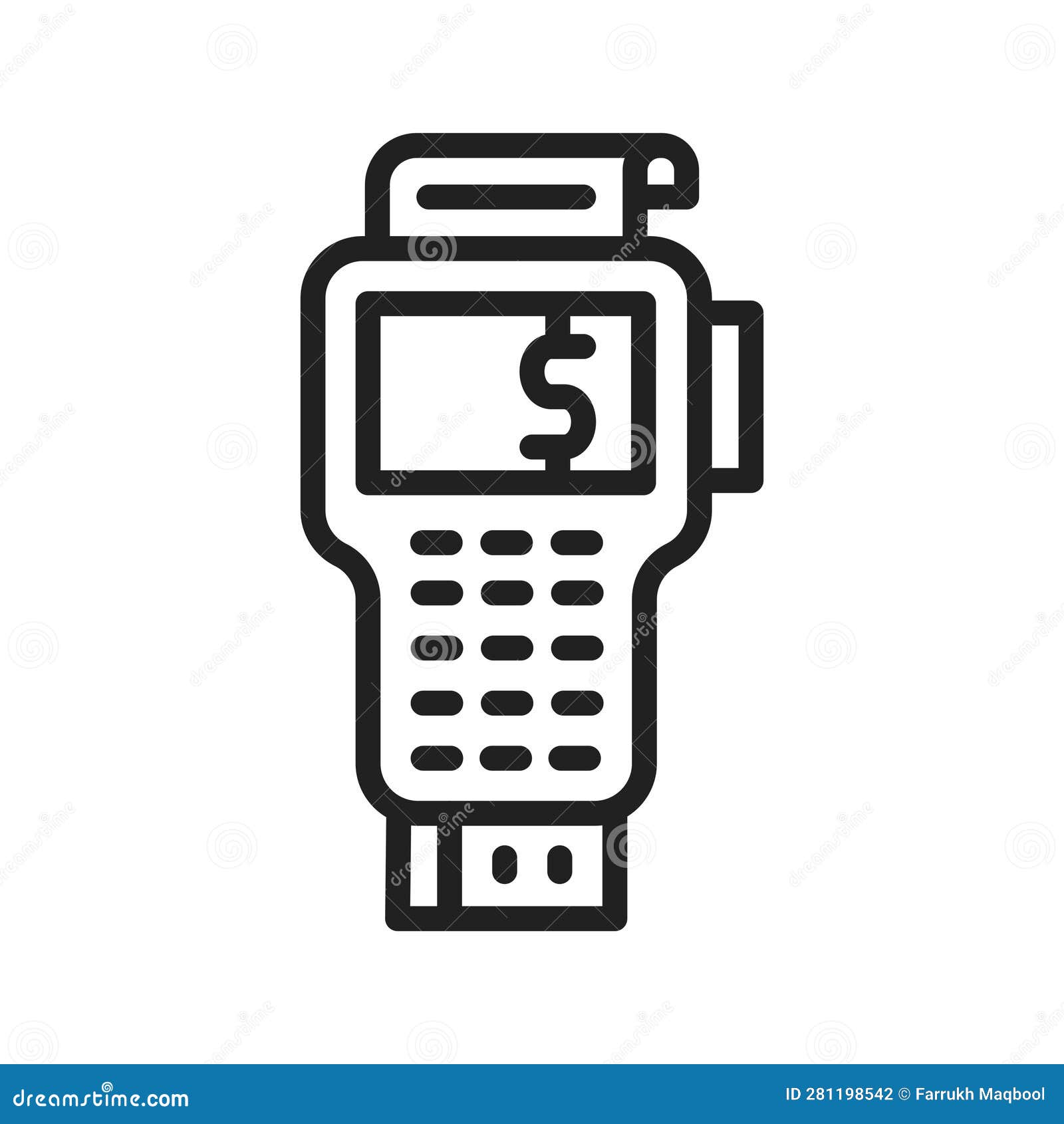 Post Terminal Icon Image. stock vector. Illustration of ...
