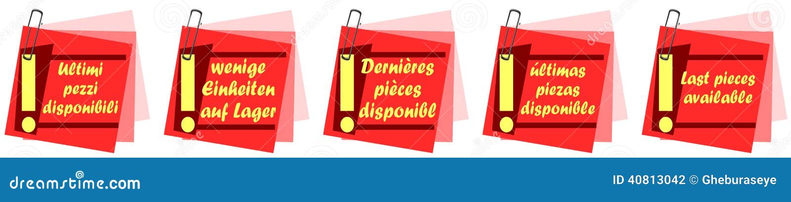 Post it with the Text Last Pieces Available Isolated Stock Illustration ...