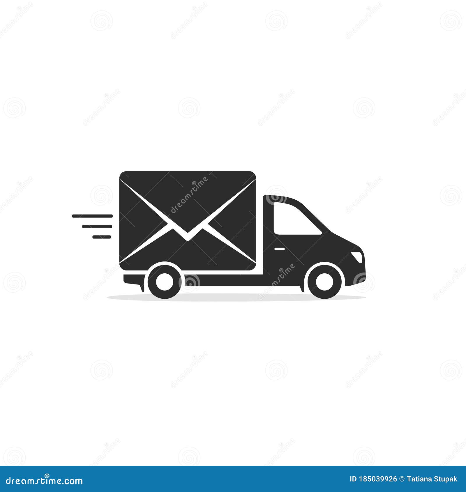 Post Truck Car Icon, Vector Isolated Simple Illustration Stock Vector ...