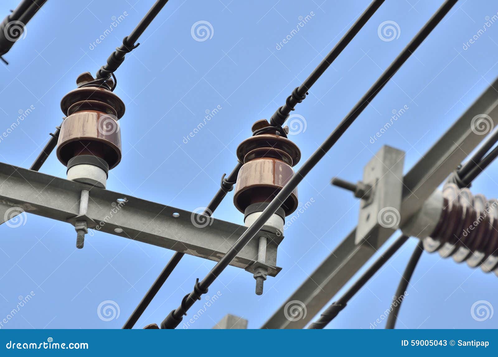 POST TYPE INSULATORS stock image. Image of metal, pollution - 59005043