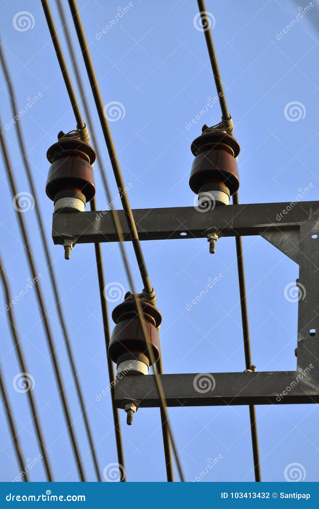 Post type insulators stock photo. Image of electrical - 103413432