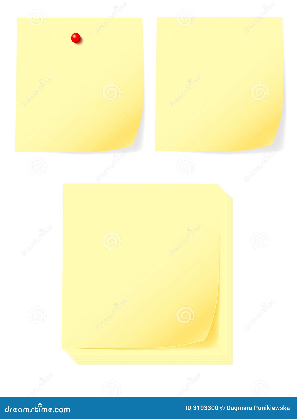 Post-it vector stock vector. Illustration of reminder - 3193300